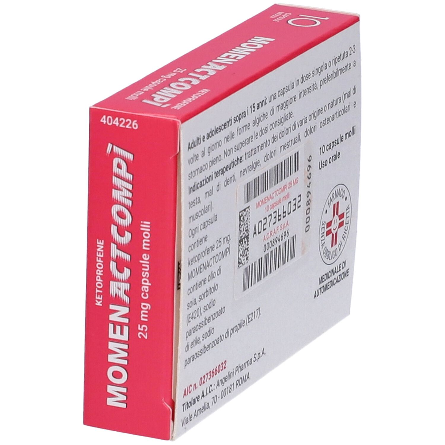 Moment Act Compì 25 mg Capsule Molli 10 pz - Redcare