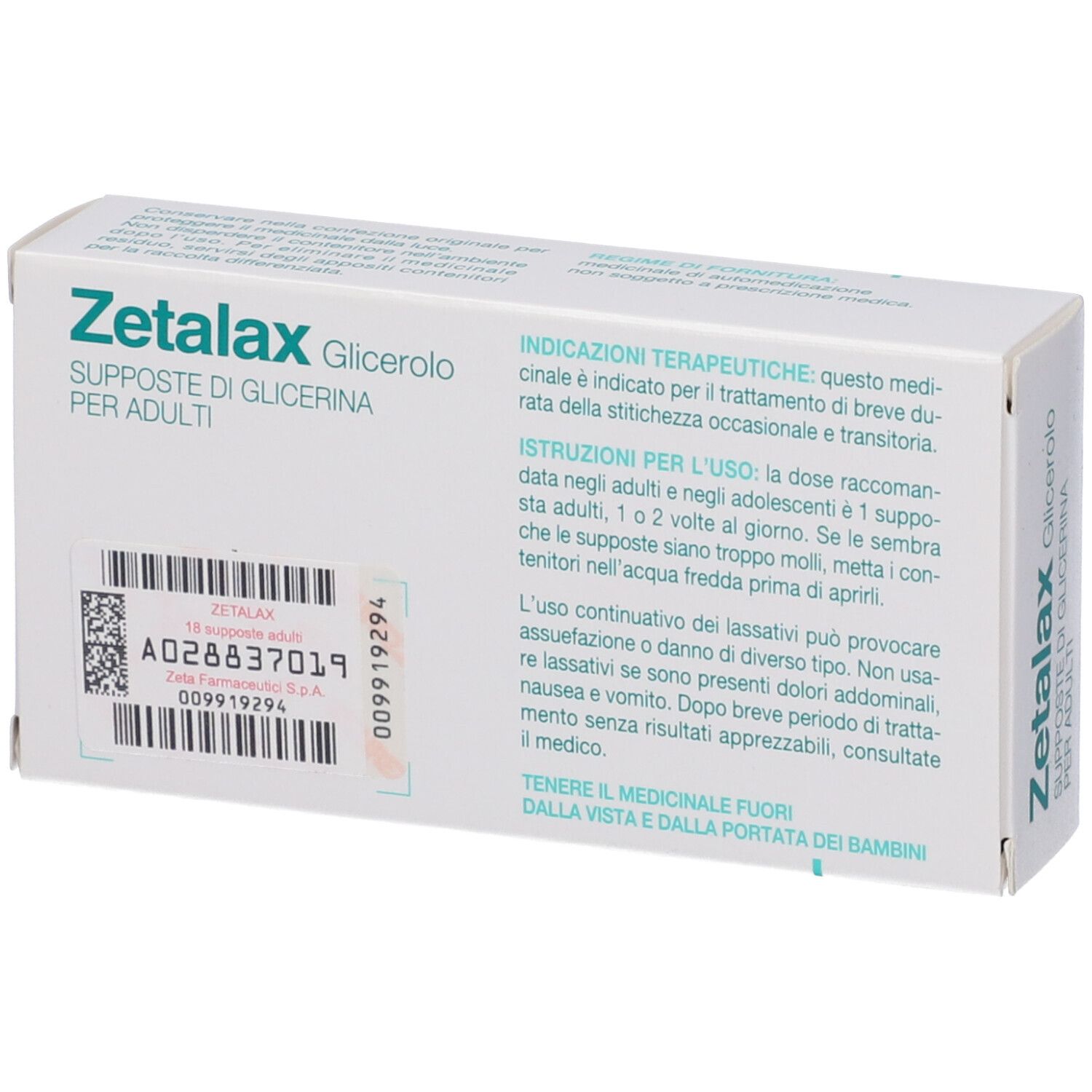Zetalax Supposte di Glicerina per Adulti 18 pz | Redcare