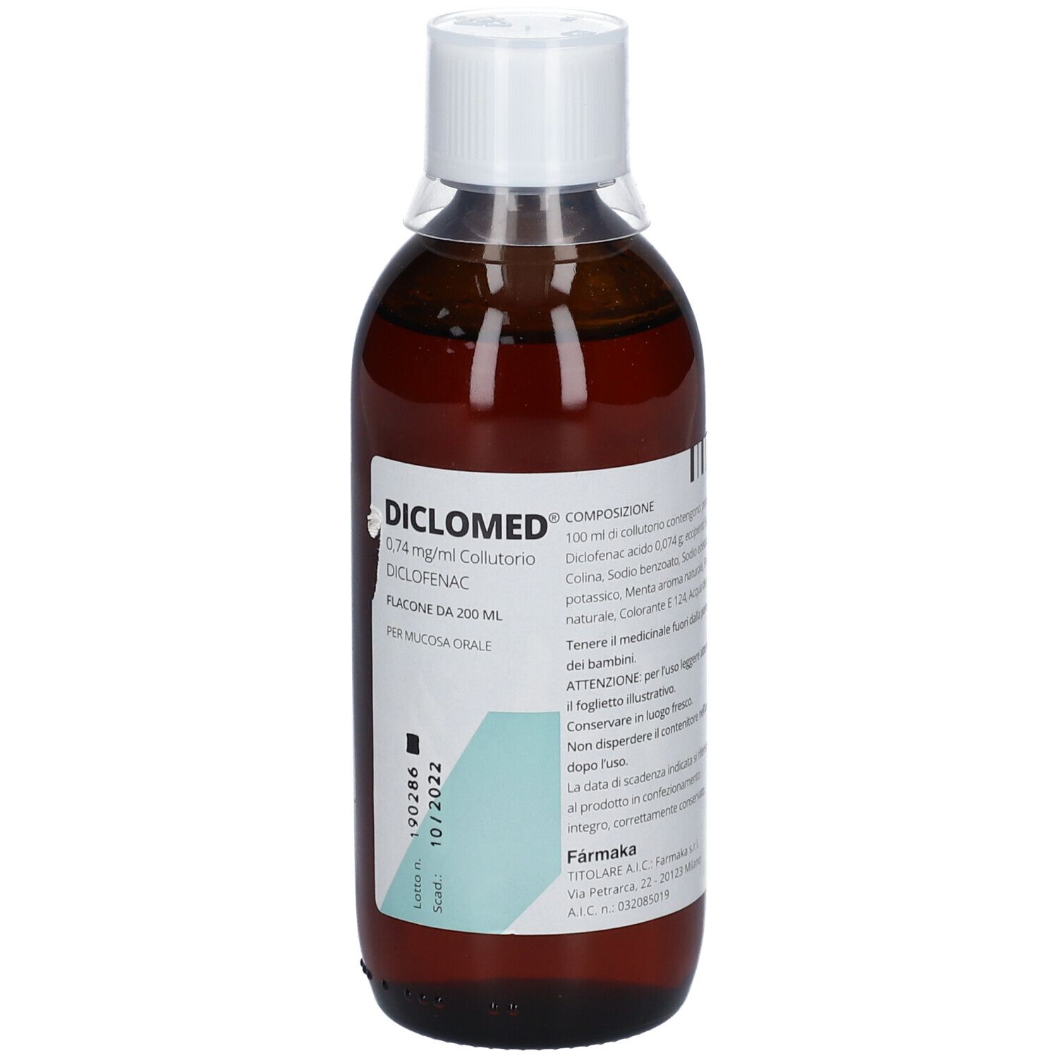 Dicloral diclofenac 0,74 mg/ml Collutorio 200 ml | Redcare