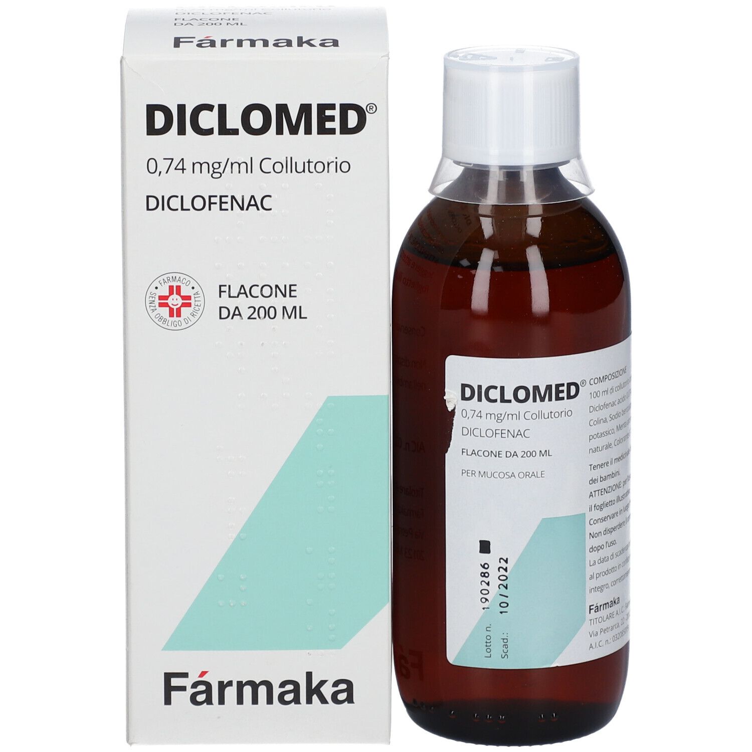 Dicloral diclofenac 0,74 mg/ml Collutorio 200 ml | Redcare