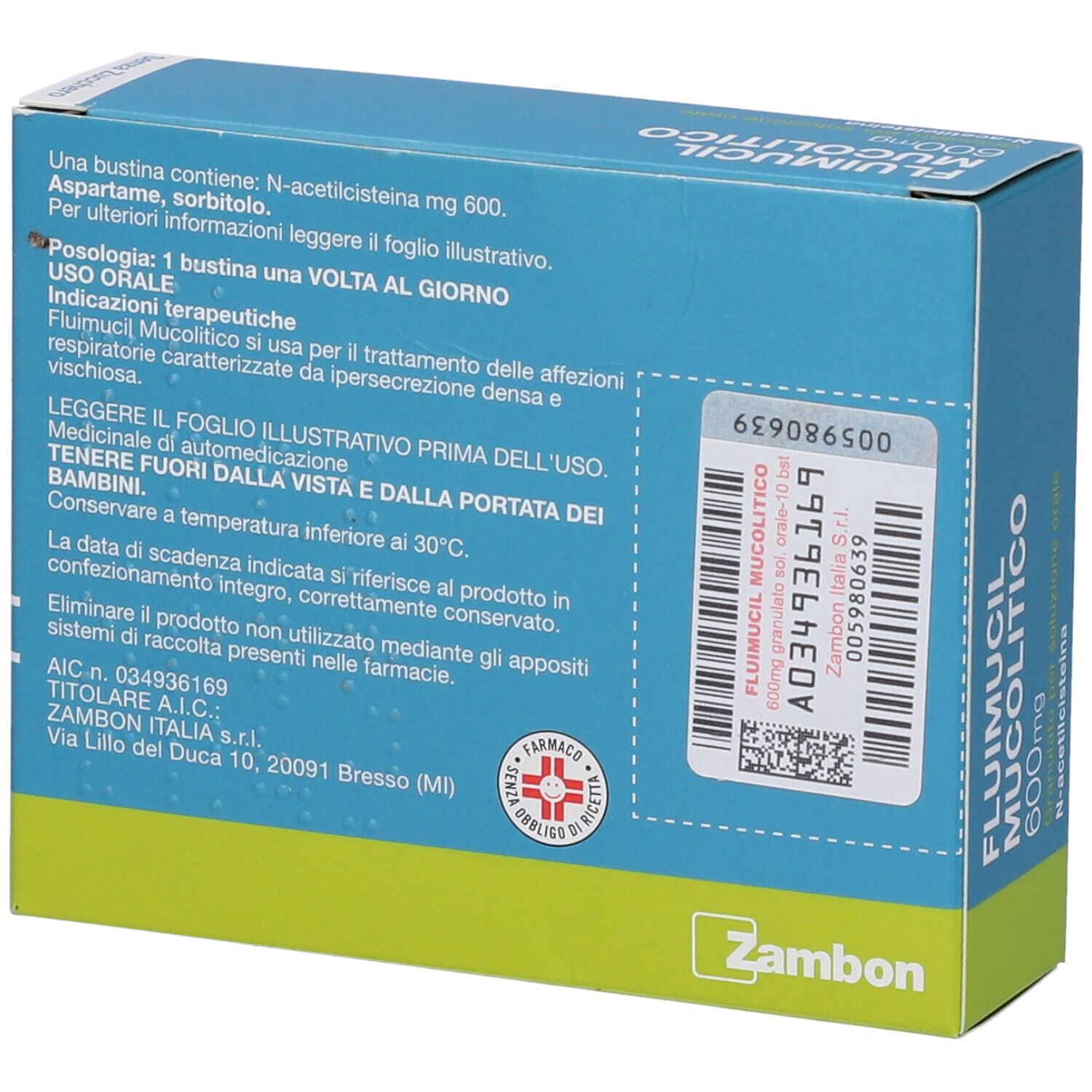 FLUIMUCIL MUCOLITICO 600 mg Granulato 10 Bustine 10 pz | Redcare