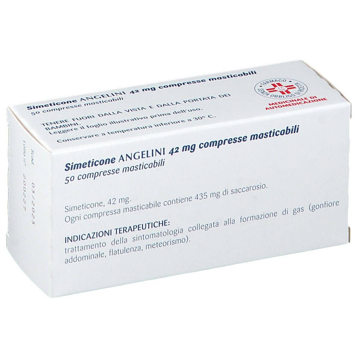 SIMETICONE ANGENERICO 42 mg Compresse Masticabili 50 pz | Redcare