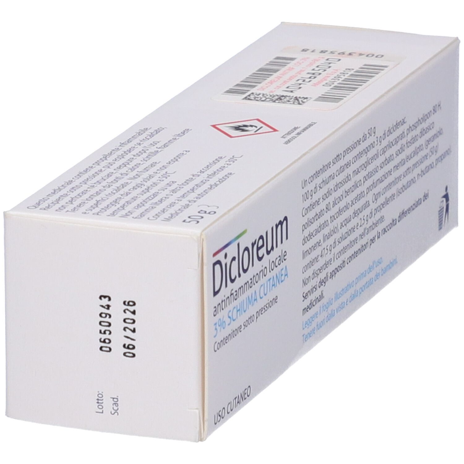 Dicloreum® Antinfiammatorio locale 3% Schiuma Cutanea 50 g | Redcare