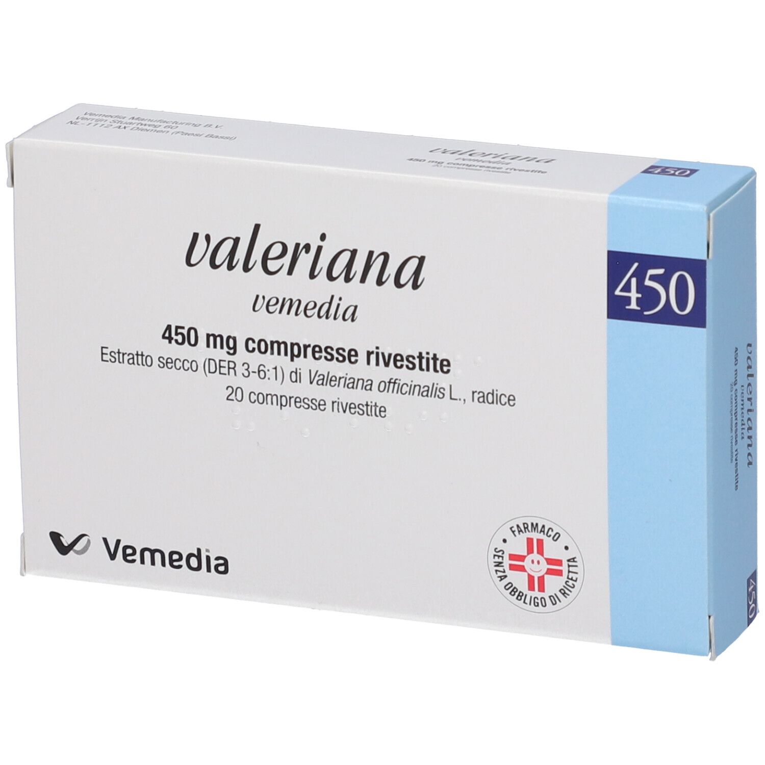 Valeriana Vemedia 450 mg 20 pz - Redcare