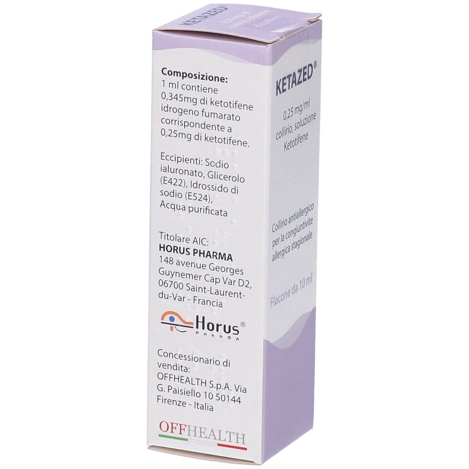 KETAZED 0,25 mg/ml, collirio, soluzione 10 ml - Redcare