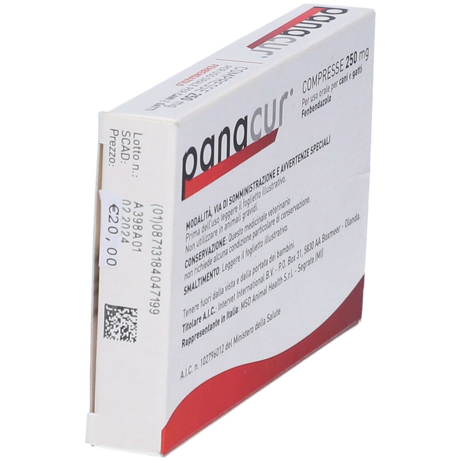 Panacur Compresse 250 Mg Per Uso Orale Per Cani E Gatti 10 Pc - Redcare