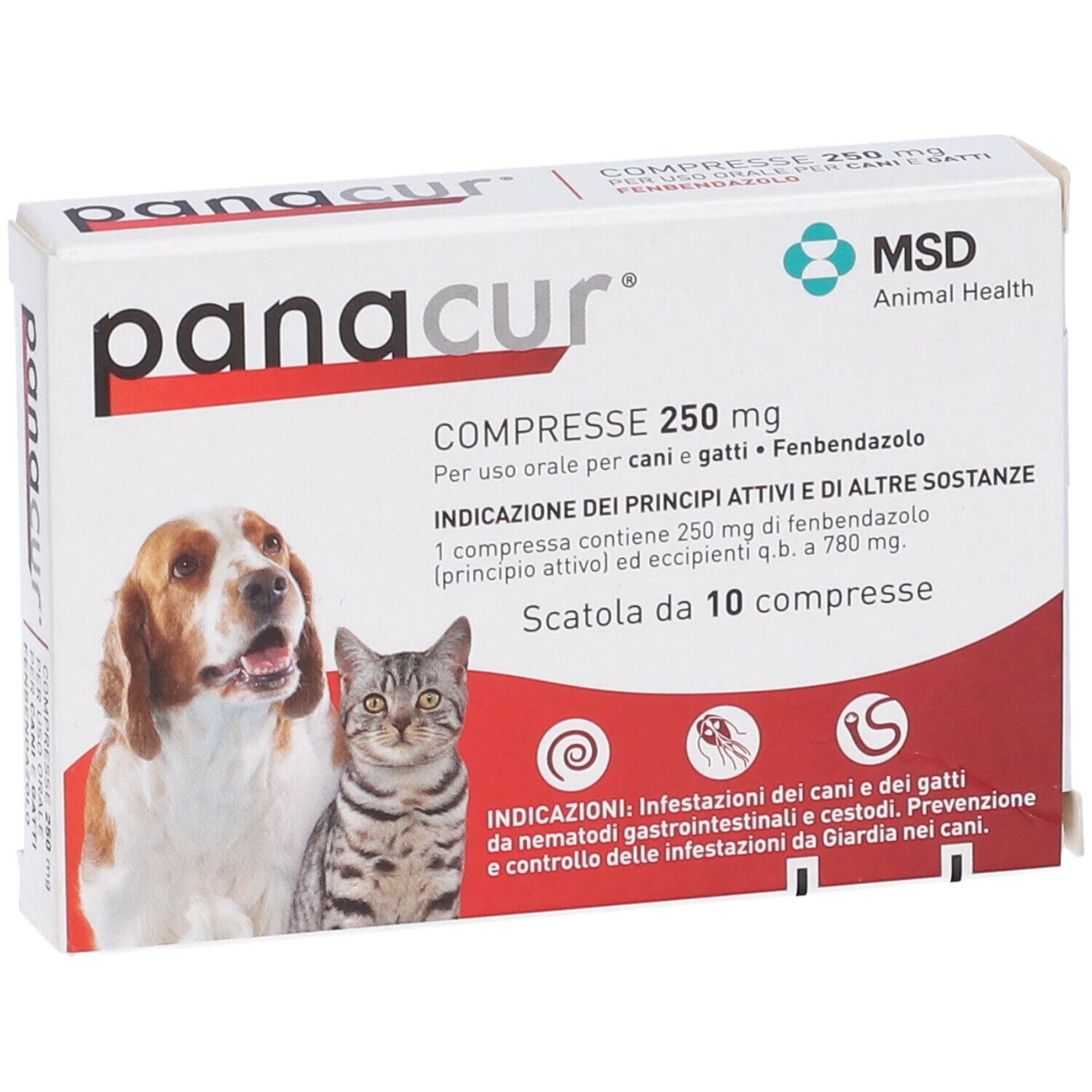 Panacur Compresse 250 Mg Per Uso Orale Per Cani E Gatti 10 Pc - Redcare