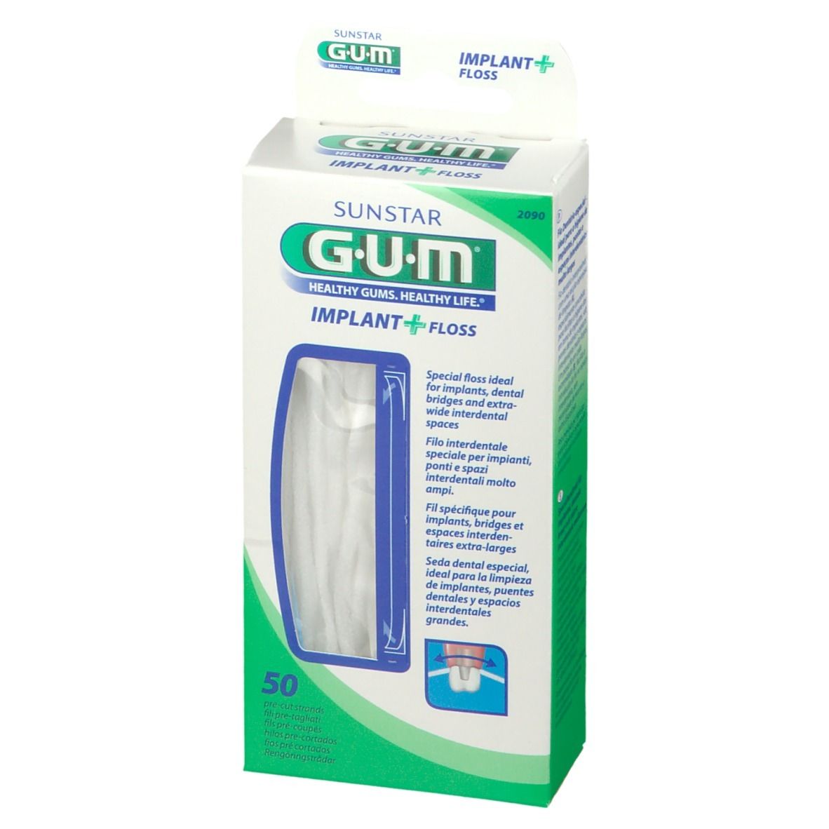 Gum® Implant Floss Filo Interdentale 50 pz | Redcare