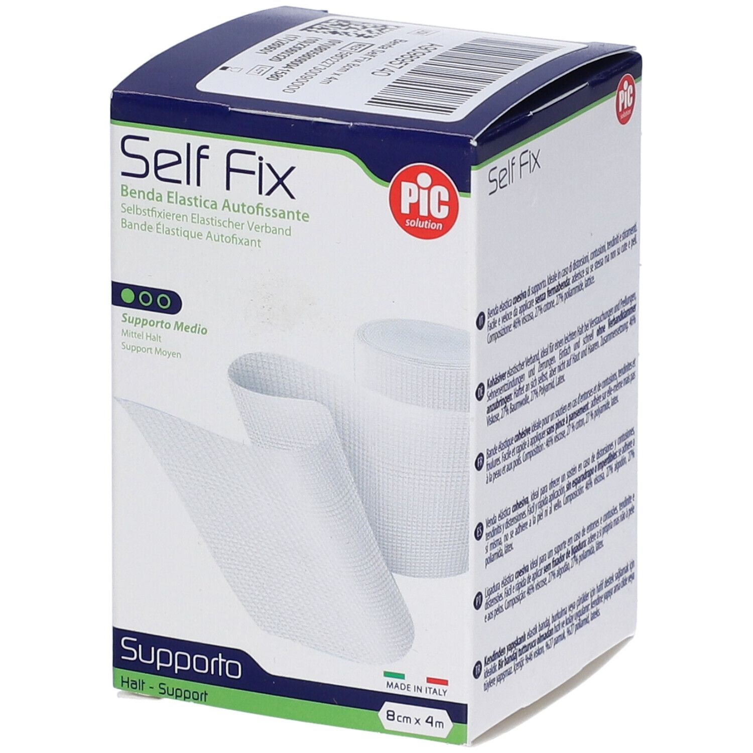 Pic Solution Self Fix Benda Elastica autoaderente 8 cm x 4 m 1 pz | Redcare