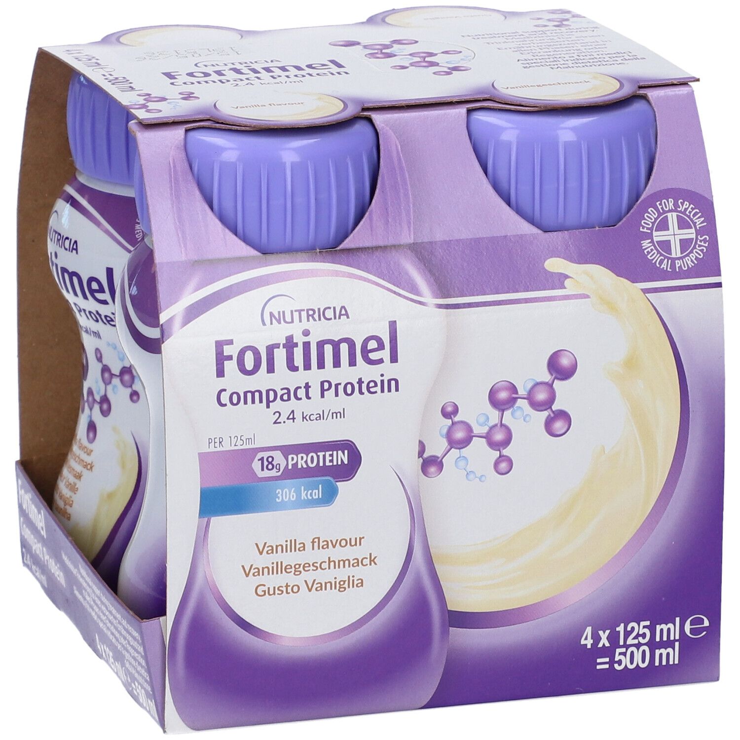 Nutricia Fortimel Compact Protein,Vaniglia,Ipercalorico,4x125ml 4x125 ...