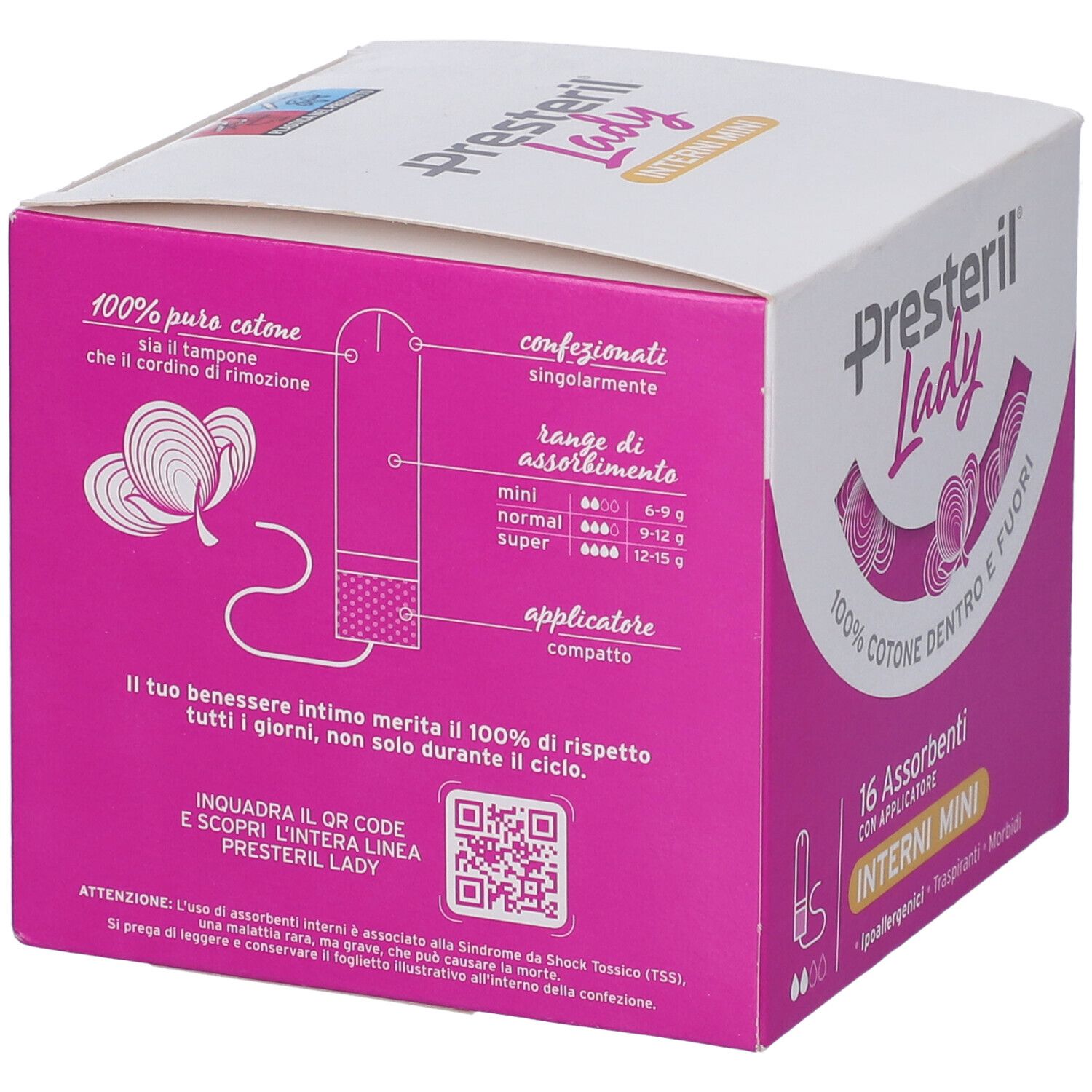 Lady Presteril Assorbenti interni Mini 16 pz - Redcare