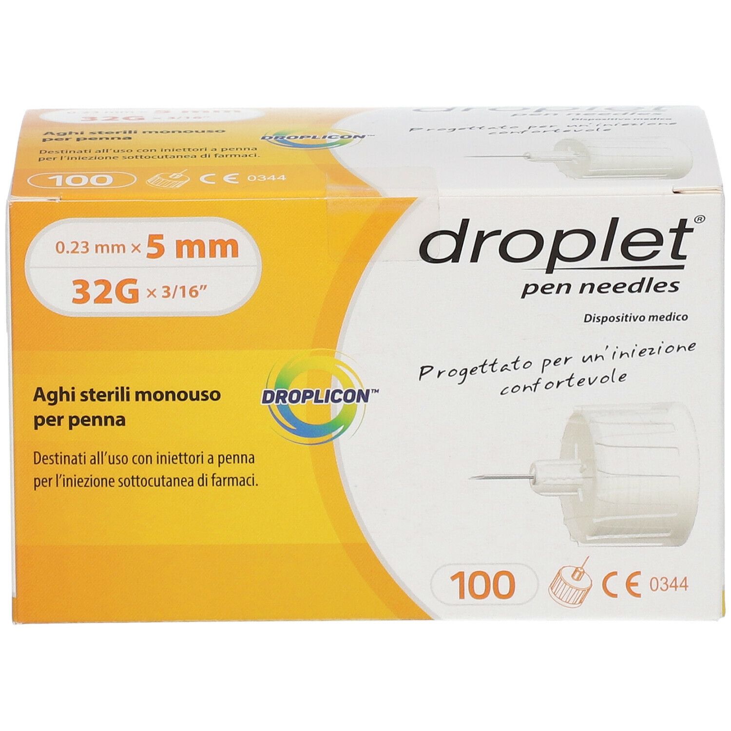 Droplet Pen Needles 0,23 mm x 5 mm 100 pz | Redcare