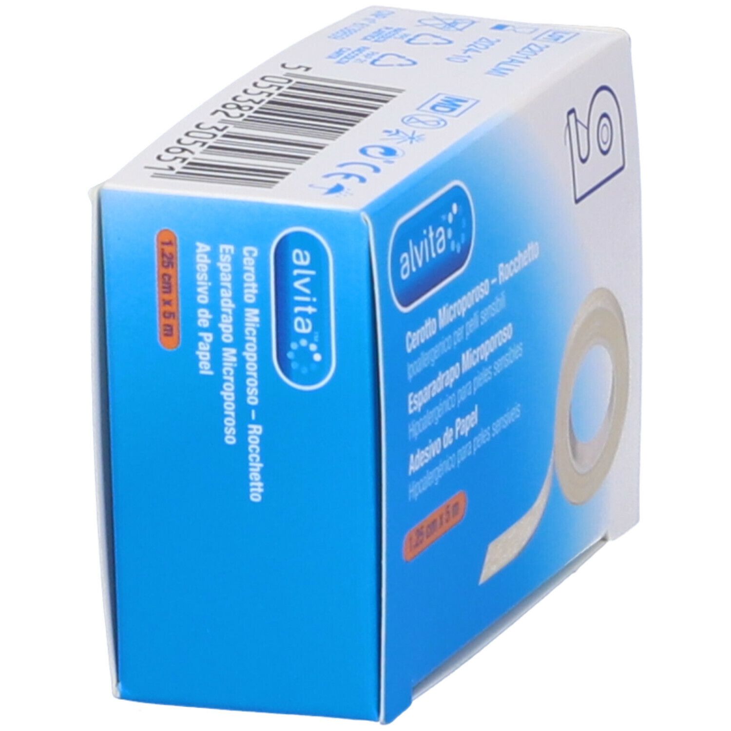 Alvita Cerotto Microporoso-rocchetto 1,25 cm x 5 m 1 pz | Redcare