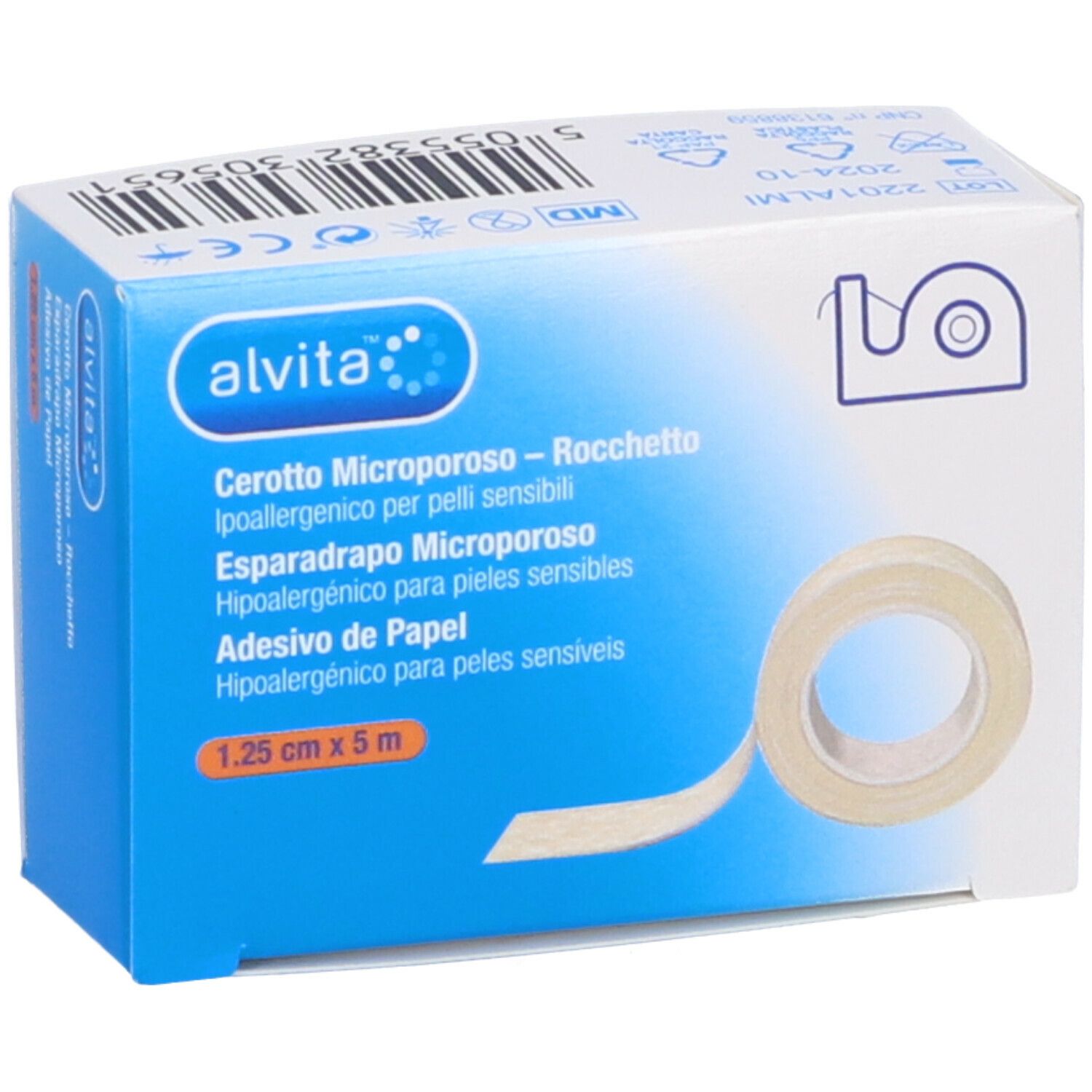 Alvita Cerotto Microporoso-rocchetto 1,25 cm x 5 m 1 pz | Redcare