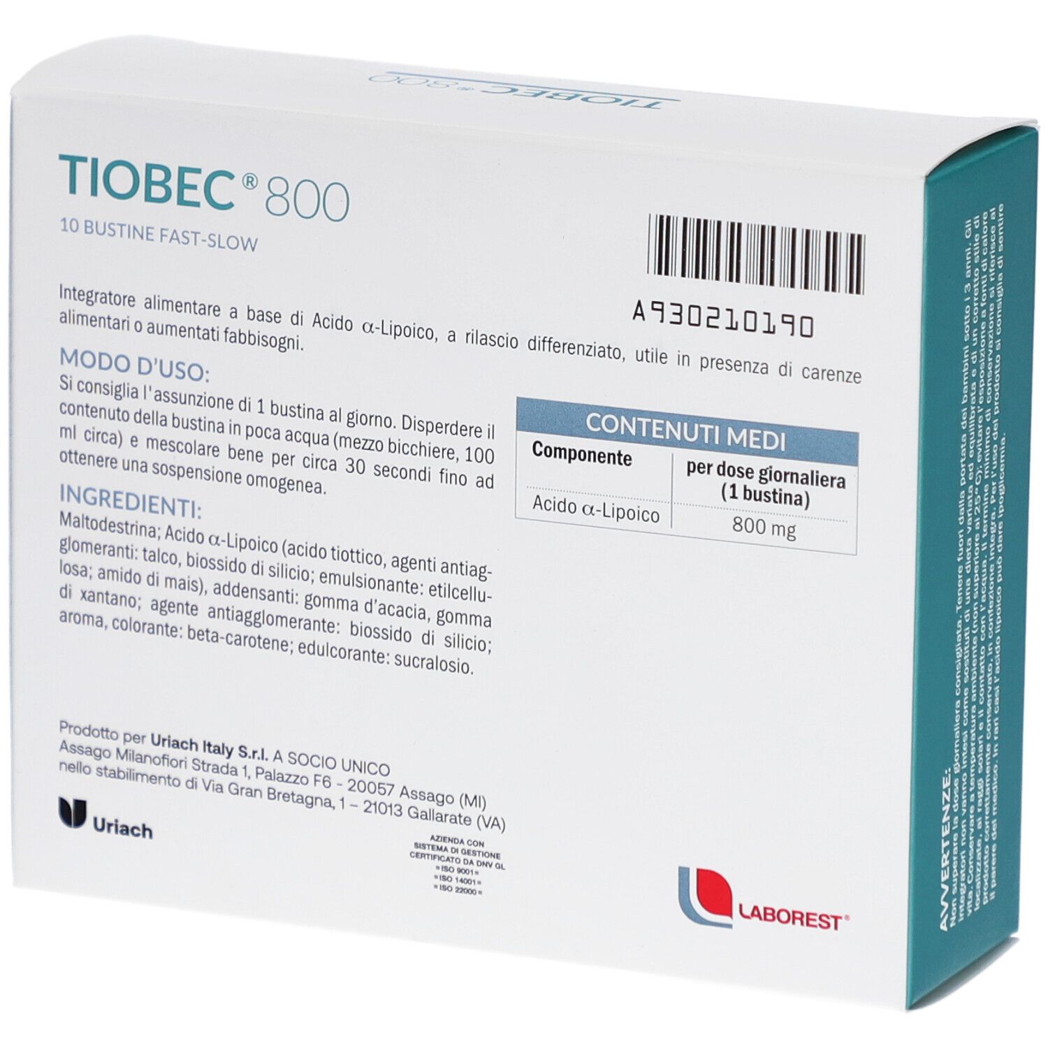 Laborest® Tiobec® 800 Fast-Slow-Beutel 10 St - Redcare Apotheke