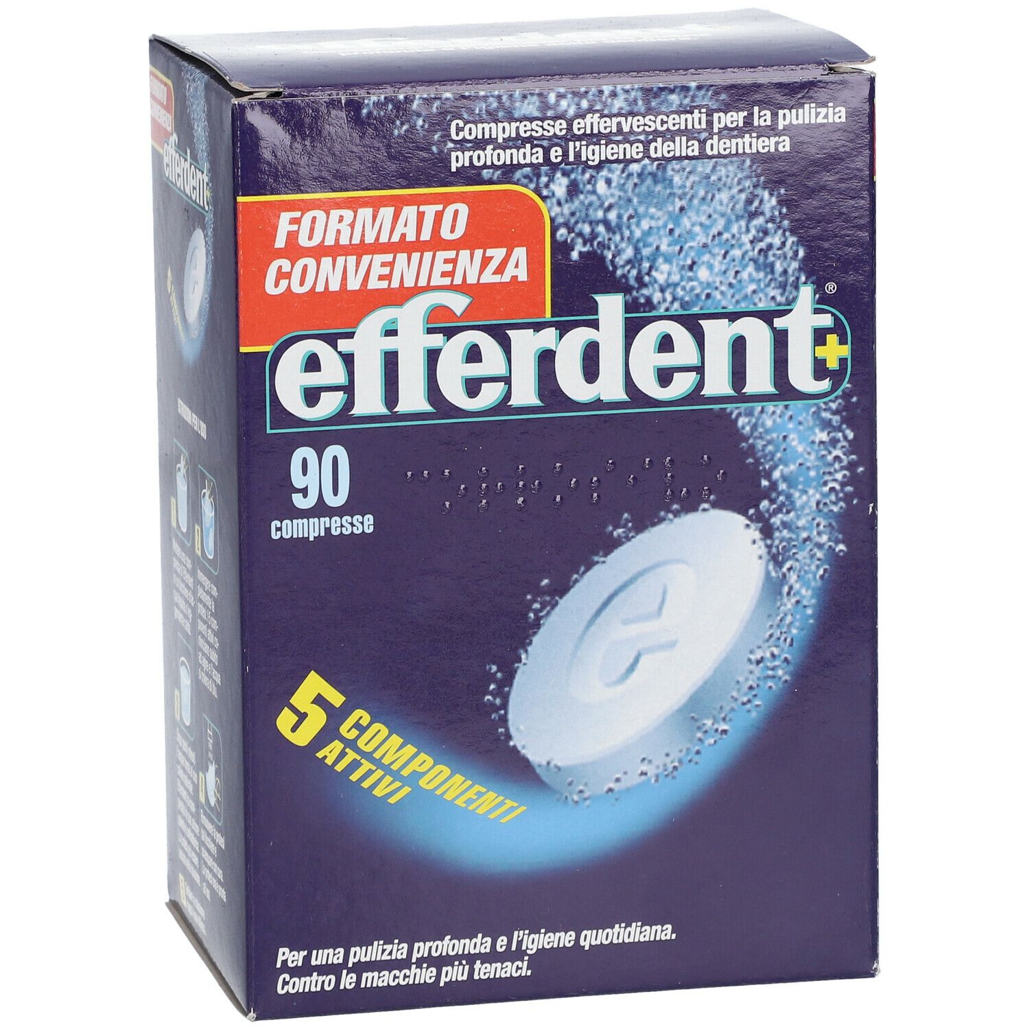 Efferdent®+ 90 Compresse Effervescenti Pulizia Dentiere 90 pz | Redcare