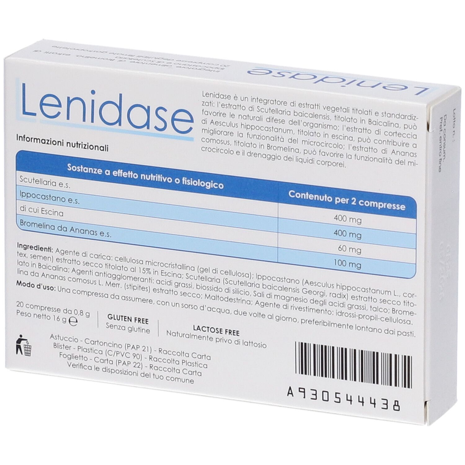 Enfarma Lenidase Compresse 20 pz | Redcare
