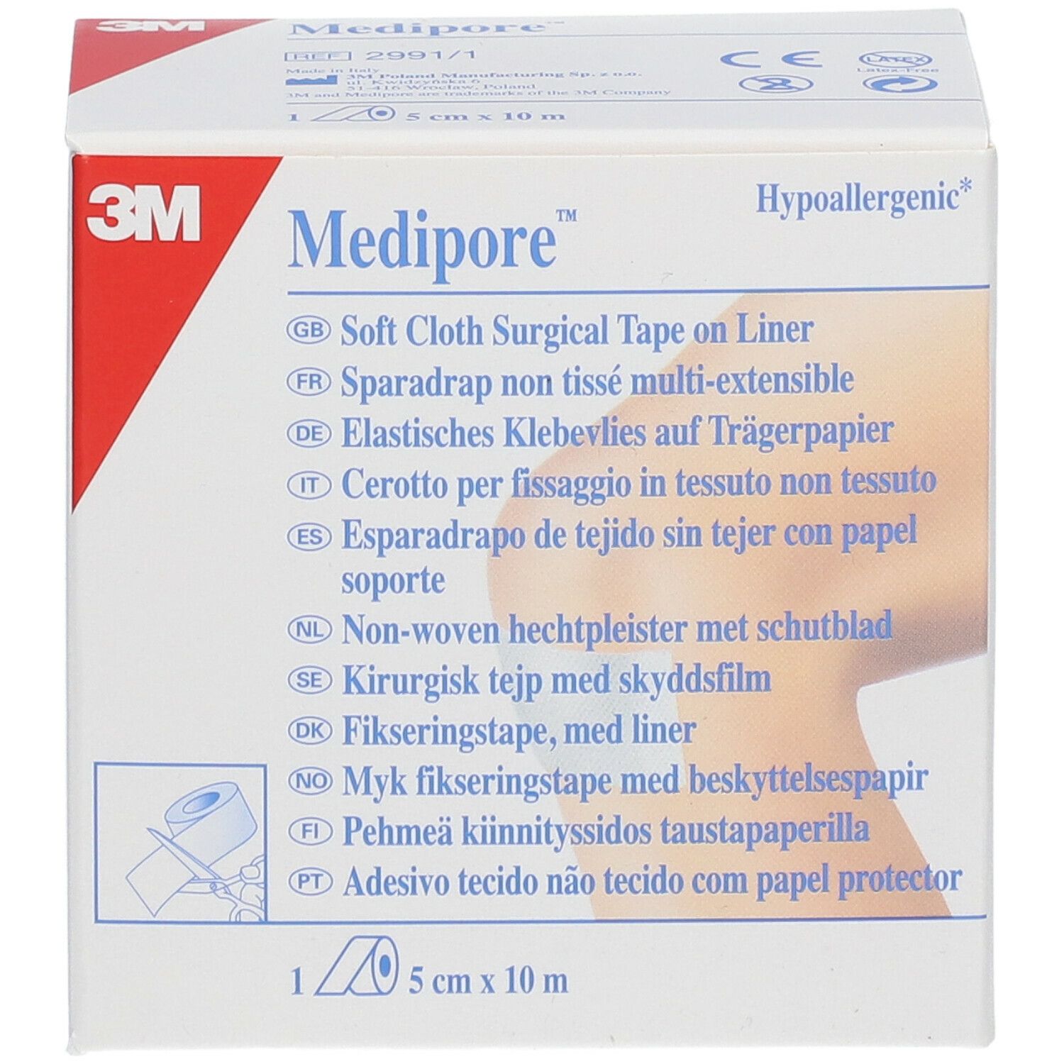 3M™ Medipore™ Cerotto per Fissaggio in Tessuto non Tessuto 5 cm x 10 m ...