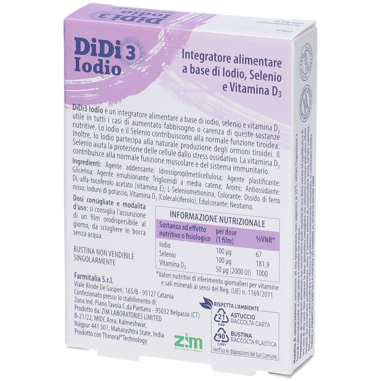 FARMITALIA Didi3 Iodio 1,35 g | Redcare
