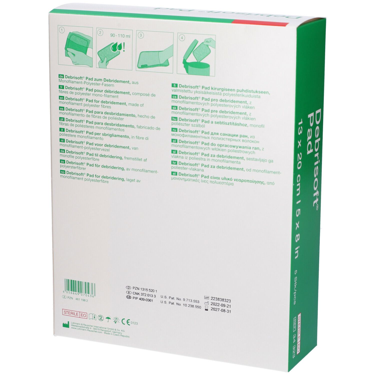 Lohmann & Rauscher Debrisoft® Pad 13 x 20cm 5 pz | Redcare