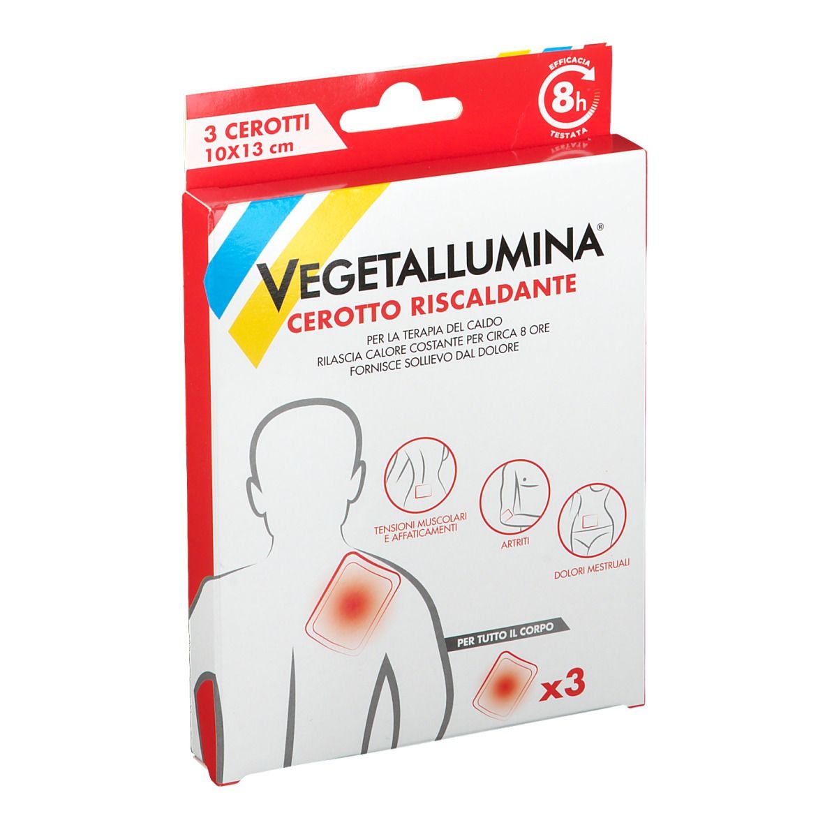 Vegetallumina® Cerotto Riscaldante, 3 Cerotti 10 x 13 cm 3 pz - Redcare