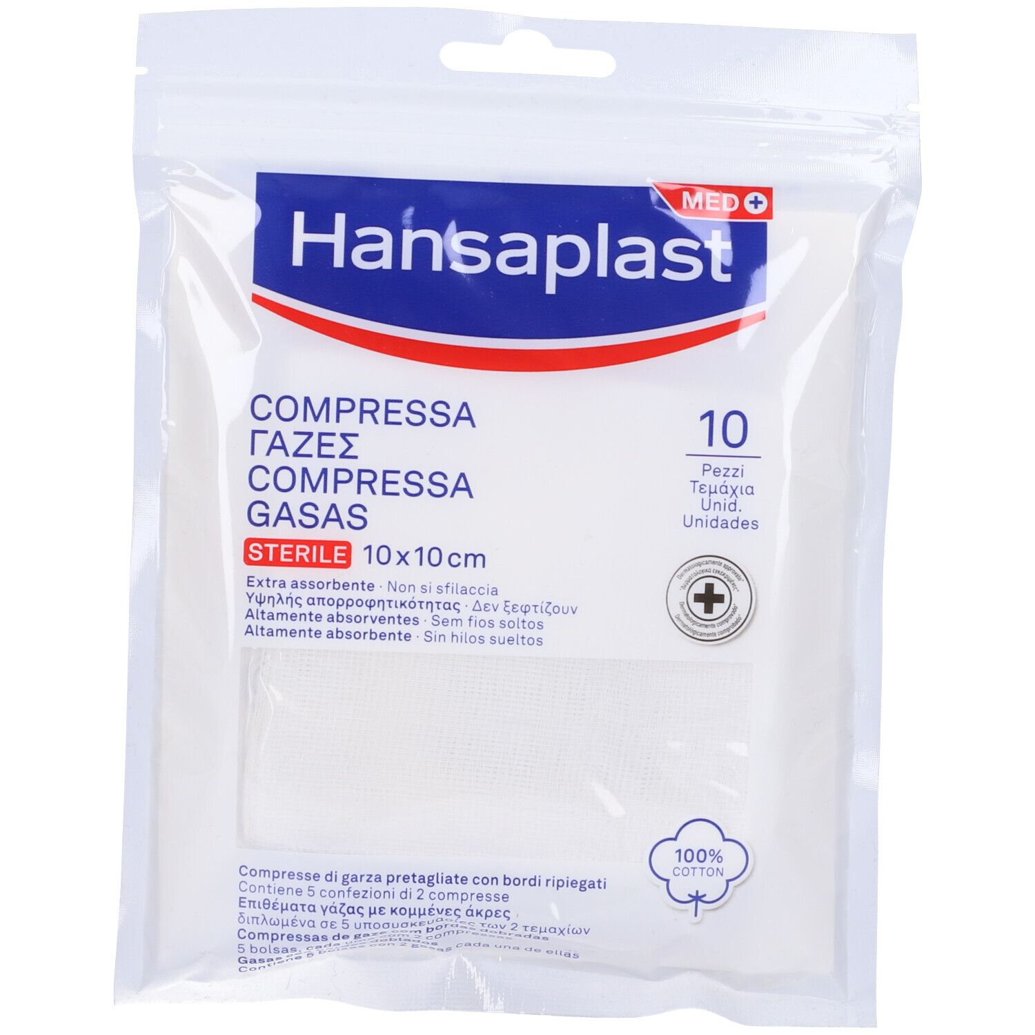 Hansaplast Garza Compressa 10 x 10 cm 10 pz | Redcare