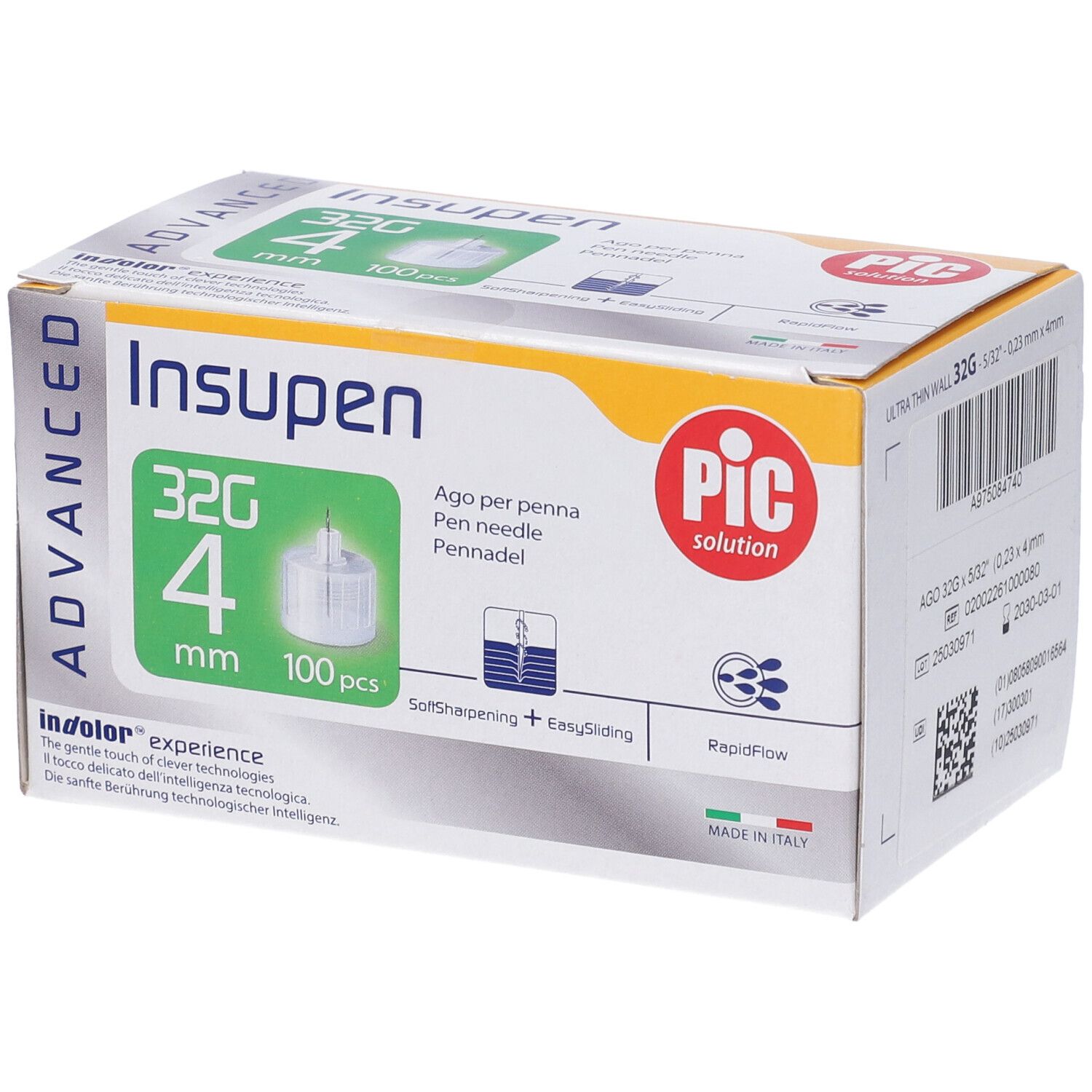 Pic Insupen Advanced 32G 4mm 100 pz - Redcare