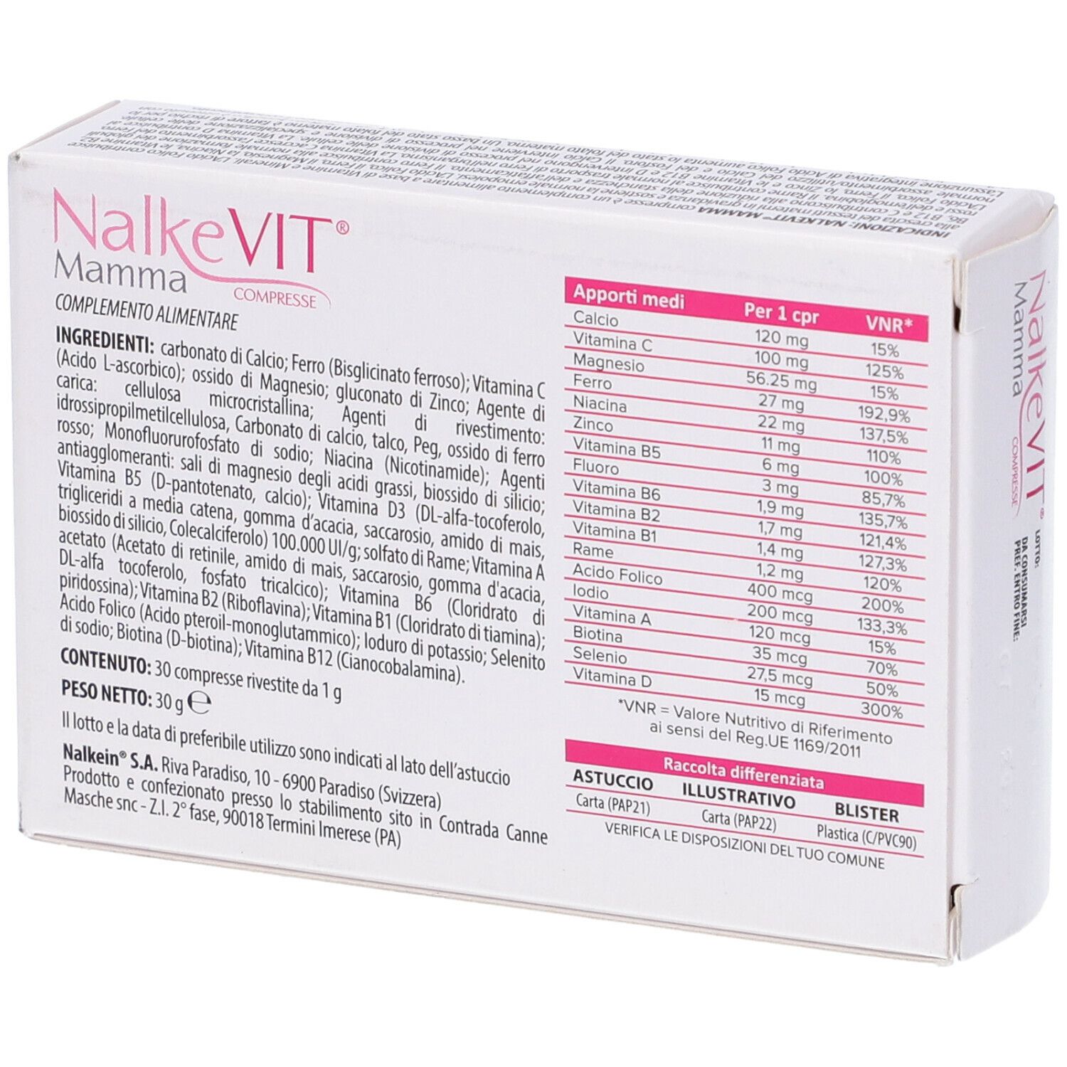 Nalkevit Mamma 30Cpr 26,25 g | Redcare