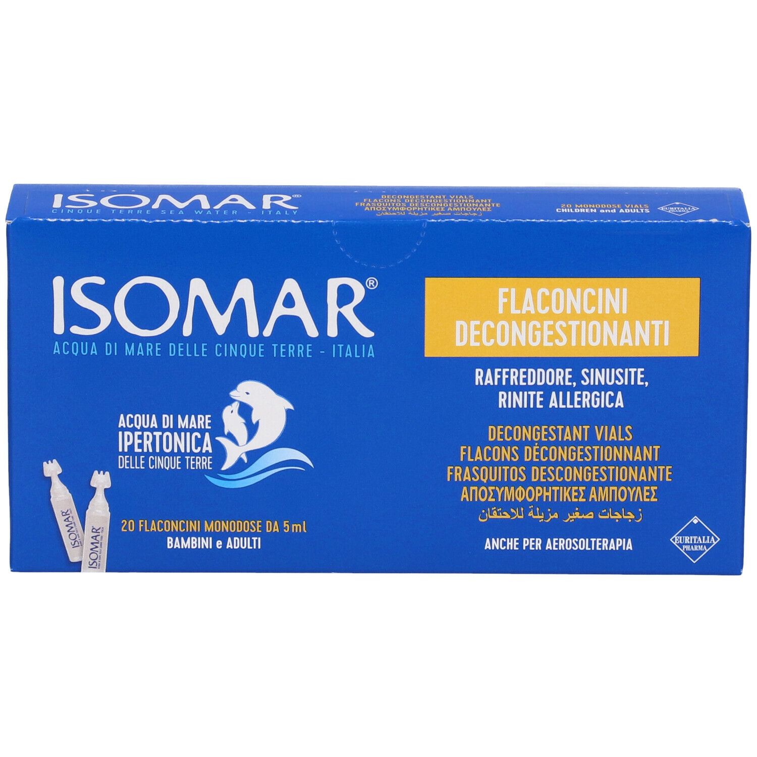 ISOMAR® Acqua di Mare delle Cinque Terre Flaconcini decongestionanti ...