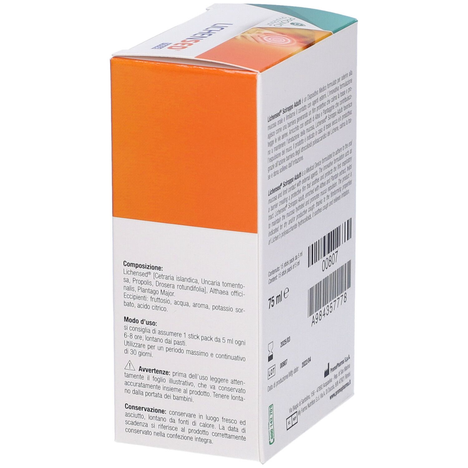 PromoPharma® Lichensed® Sciroppo Adulti Stick 15x5 ml - Redcare