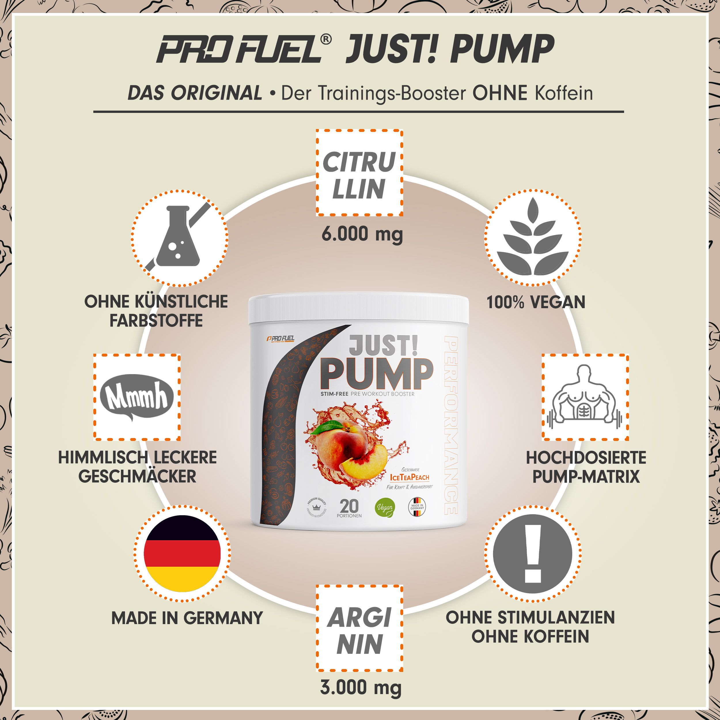 ProFuel - JUST! PUMP Pre-Workout-Booster ohne Koffein 440 g - Shop Apotheke
