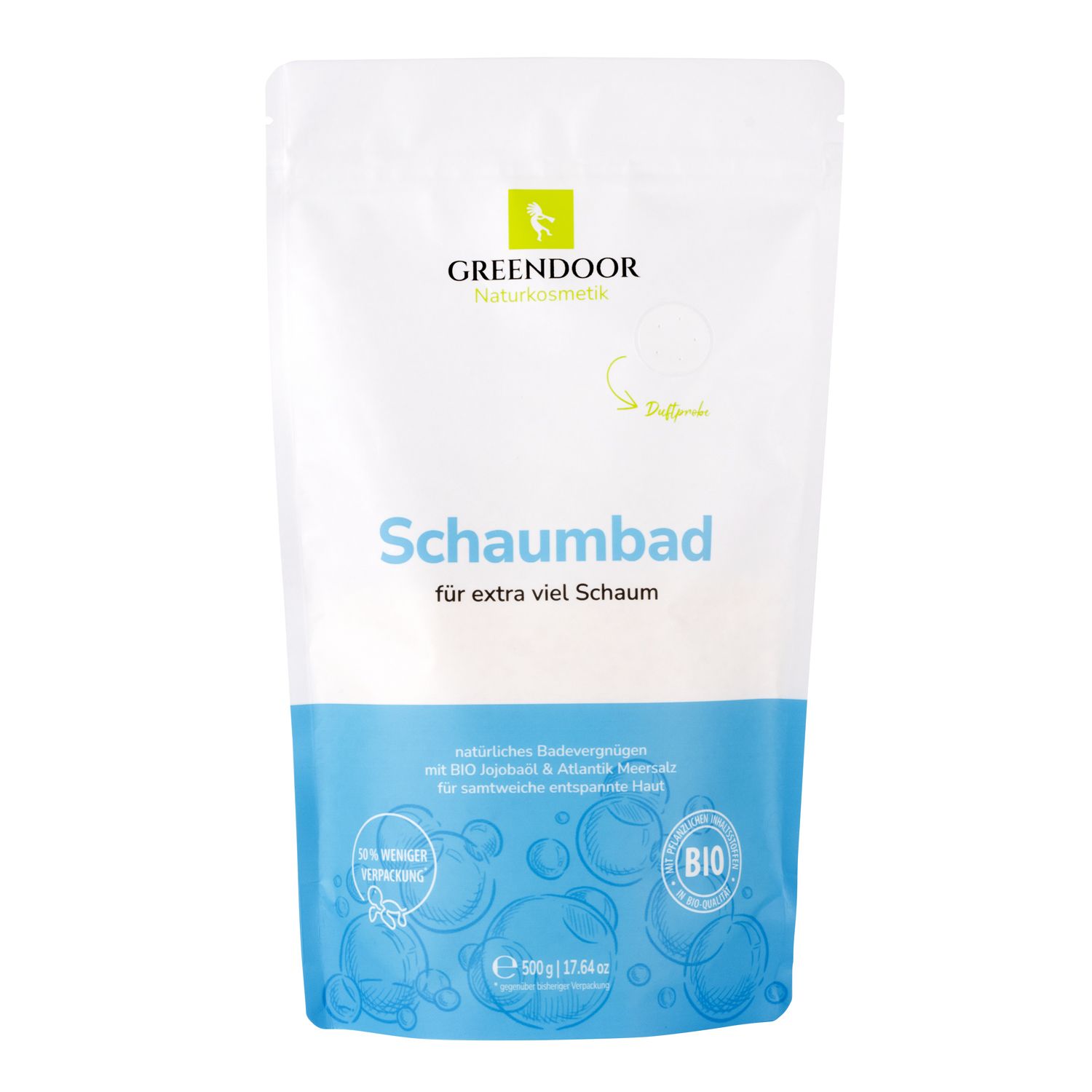 Schaumbad mit Bio Jojobaöl und Atlantik Meersalz, natürlich Baden ohne ...