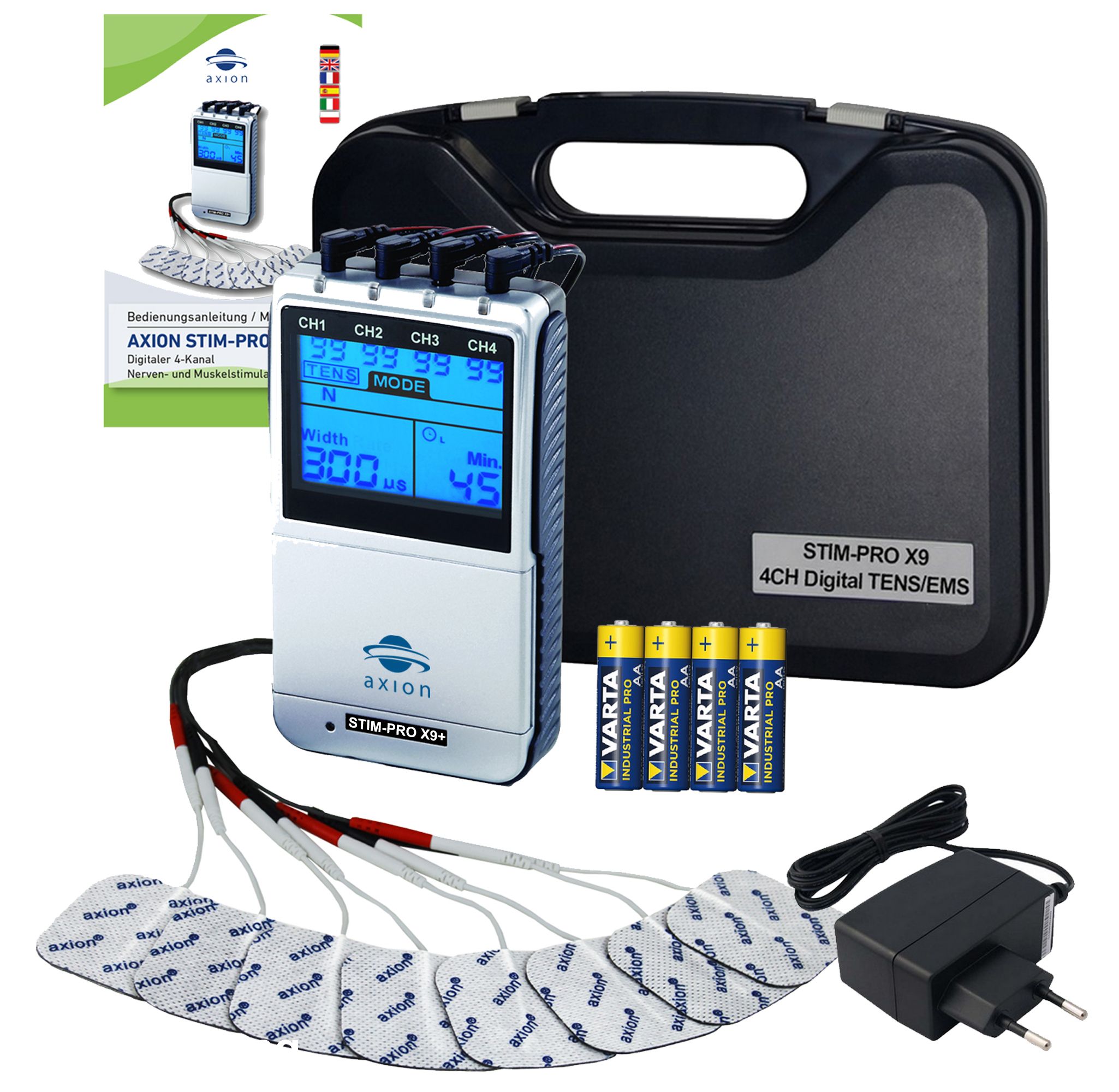 axion 4 Kanal TENS EMS Kombigerät STIM-PRO X9+ 1 St - shop-apotheke.at