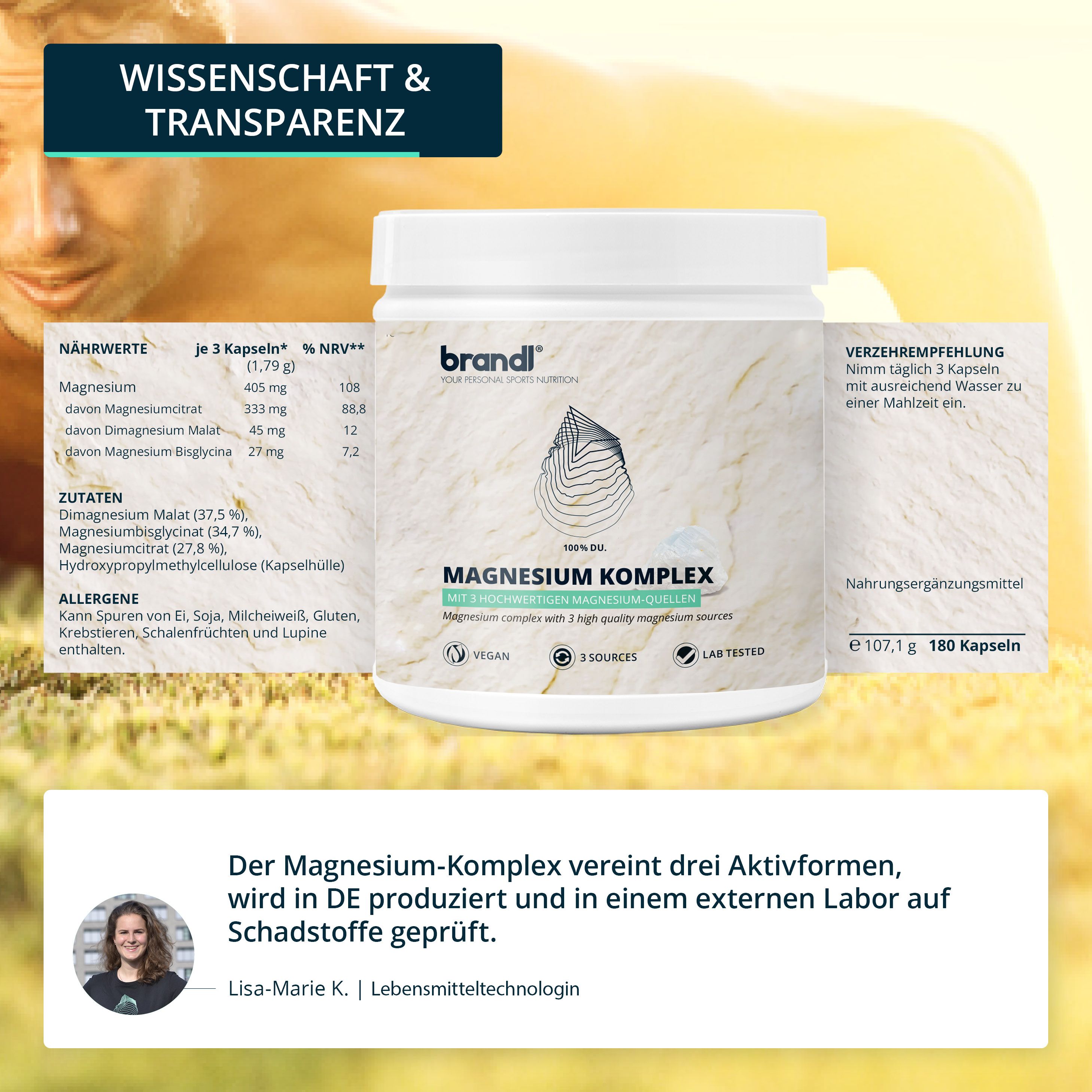 brandl® Magnesium Komplex aus 3 Magnesium-Formen 180 St - Shop Apotheke