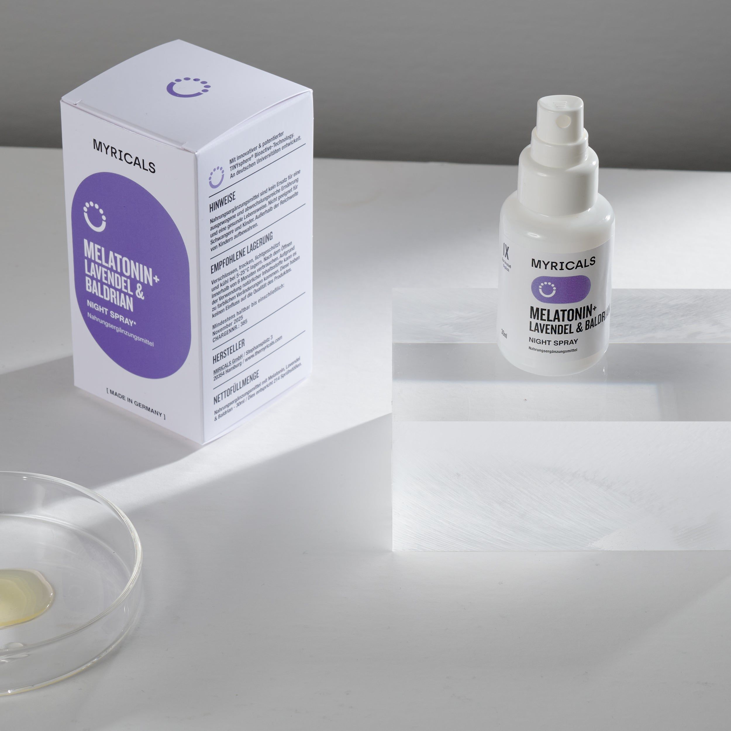 MYRICALS MELATONIN LAVENDEL UND BALDRIAN - PREMIUM NIGHT SPRAY 30 ml ...