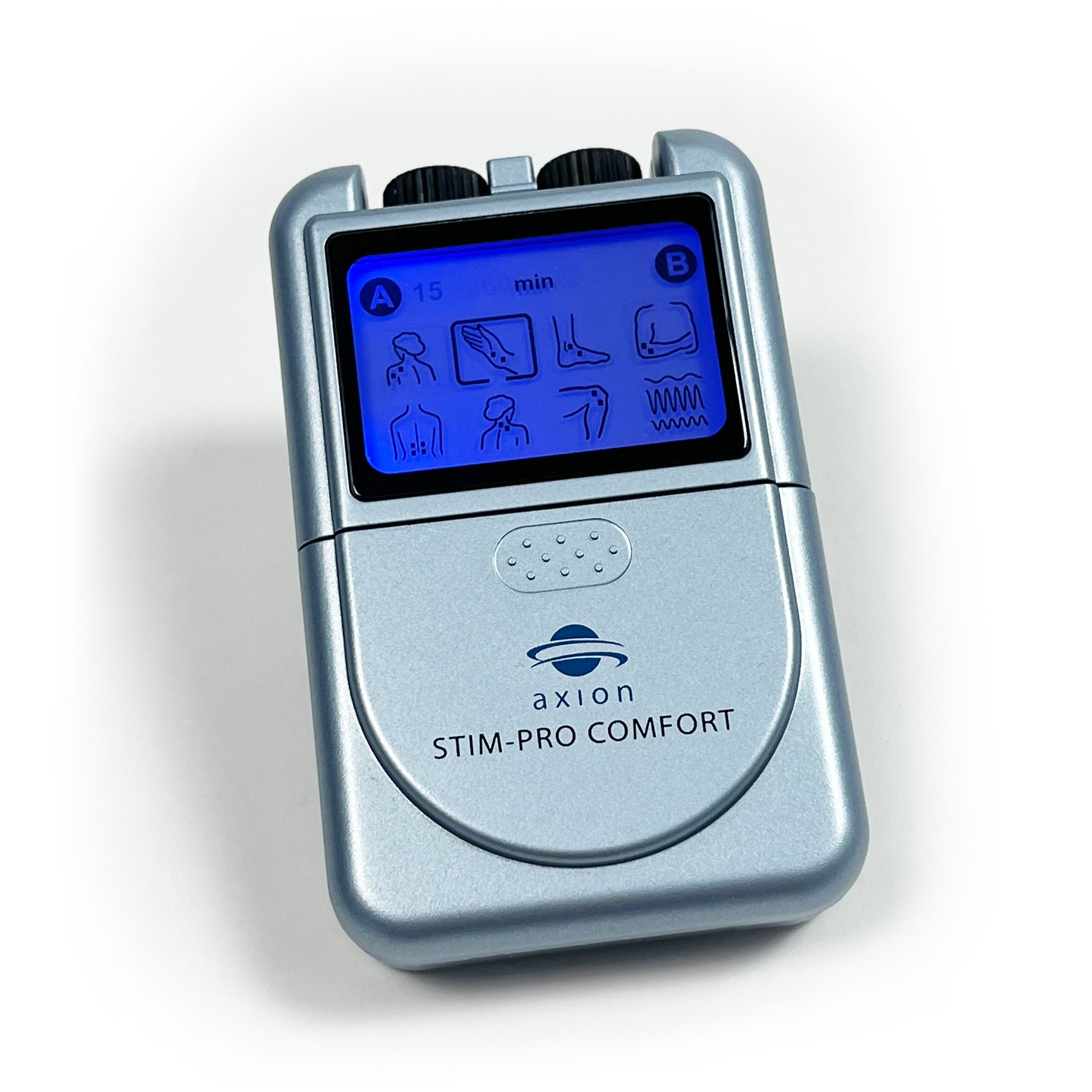 axion 2 Kanal TENS Gerät STIM-PRO COMFORT mit Reinigungsspray und ...