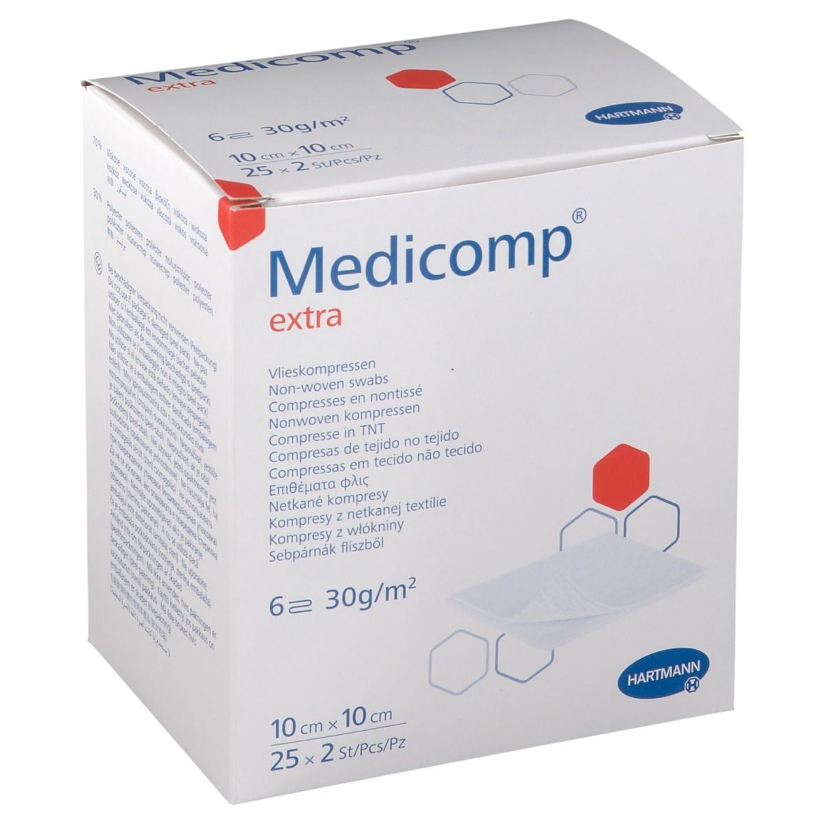 Medicomp® Vliesstoffkompressen steril 10 x 10 cm 6 lagig 25x2 St - Shop ...