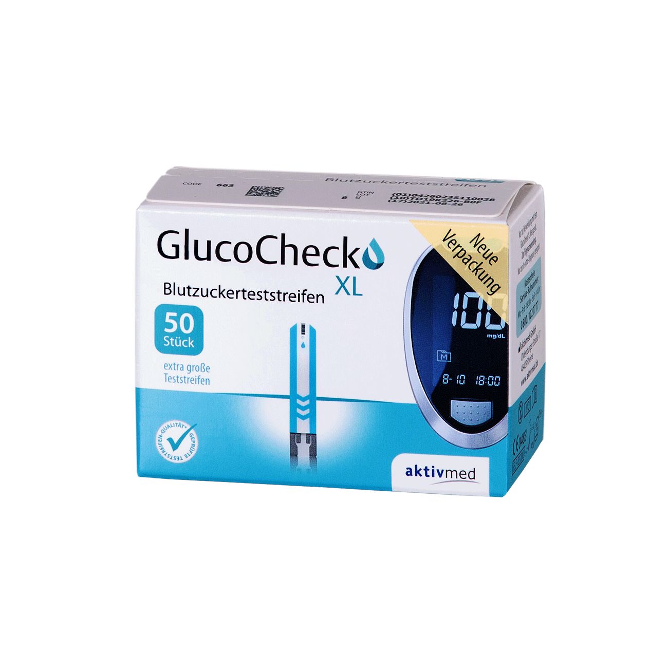 GlucoCheck XL Set [mg/dl] mit 60 Teststreifen zur Kontrolle des ...