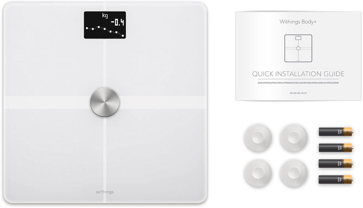Withings Body+ Waage weiß WLAN Bluetooth Akku Gesamtkörperanalyse ...