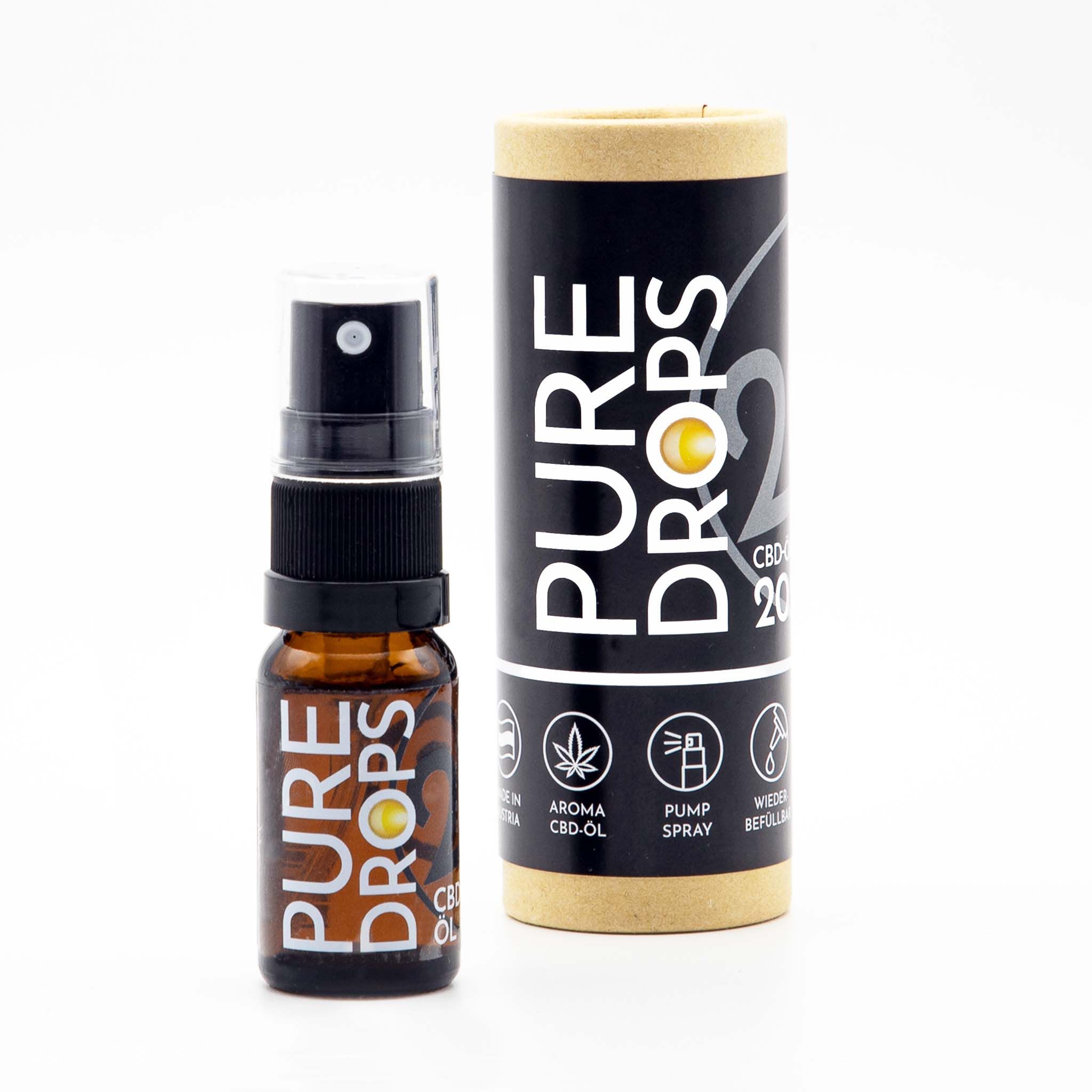 PURE DROPS 20% CBD ÖL (1.840mg) CBD Vollspektrum aus Österreich ...