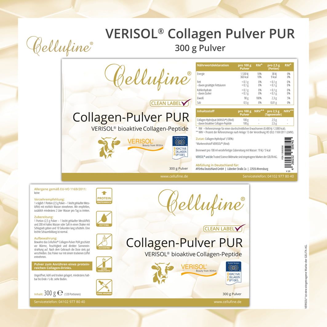 Cellufine® VERISOL® B (Rind) Collagen-Pulver PUR - Dose 300 g - Shop ...
