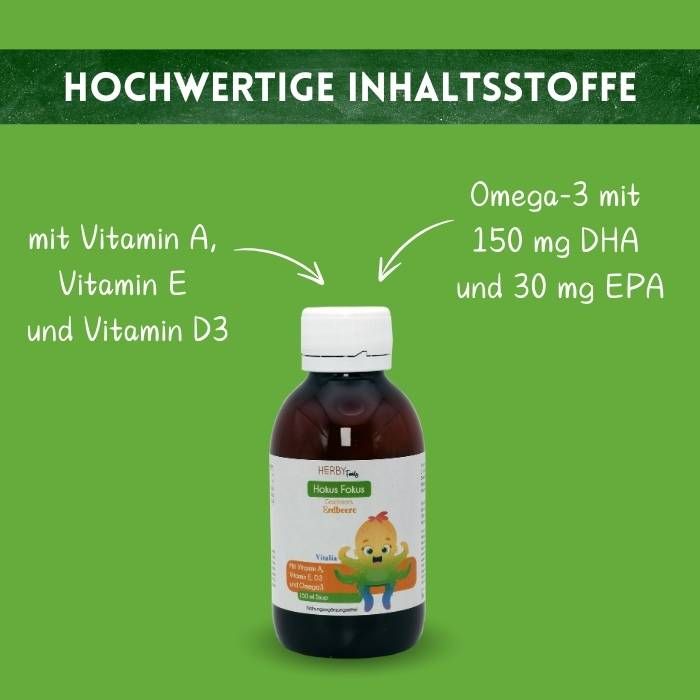 Herby Family® Hokus Fokus Saft für Kinder mit Omega-3 und Vitamine A,D ...