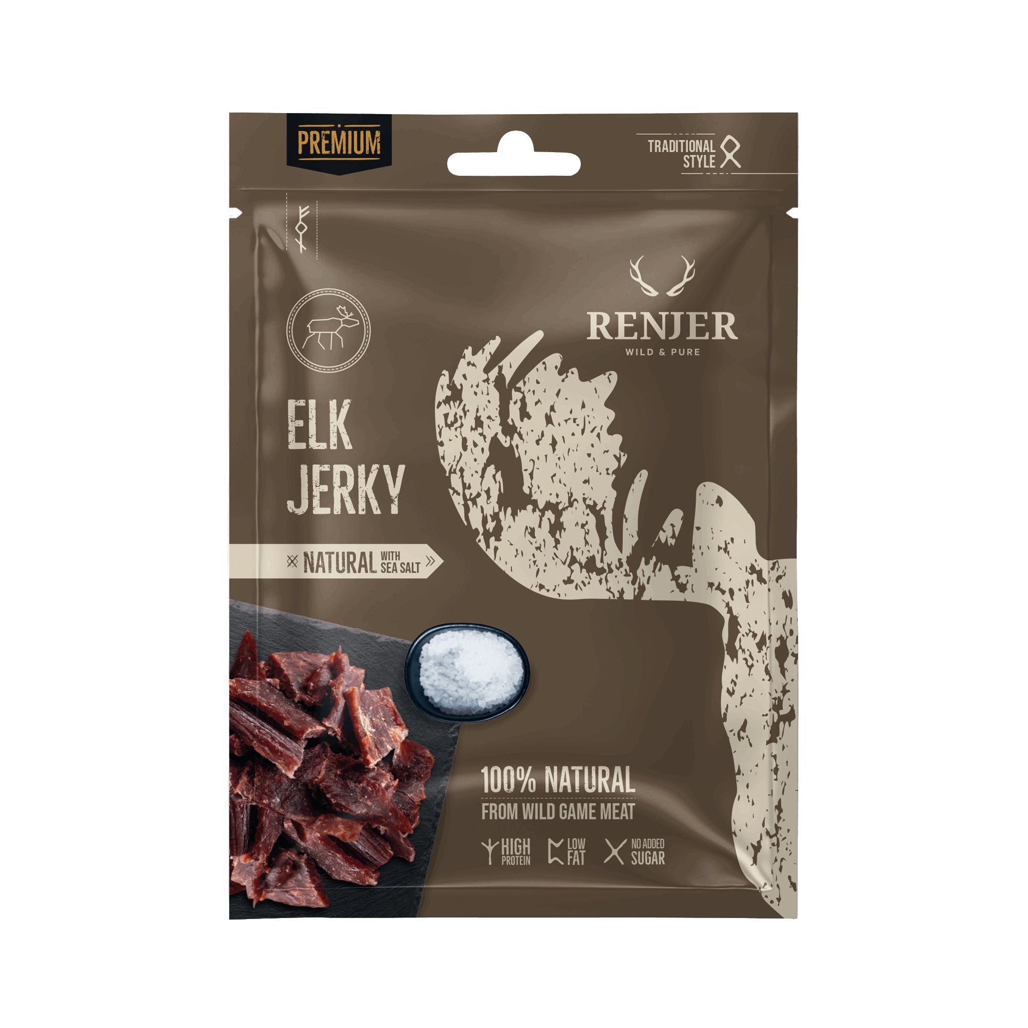 Renjer Elk Jerky Sea Salt 25 g - Shop Apotheke