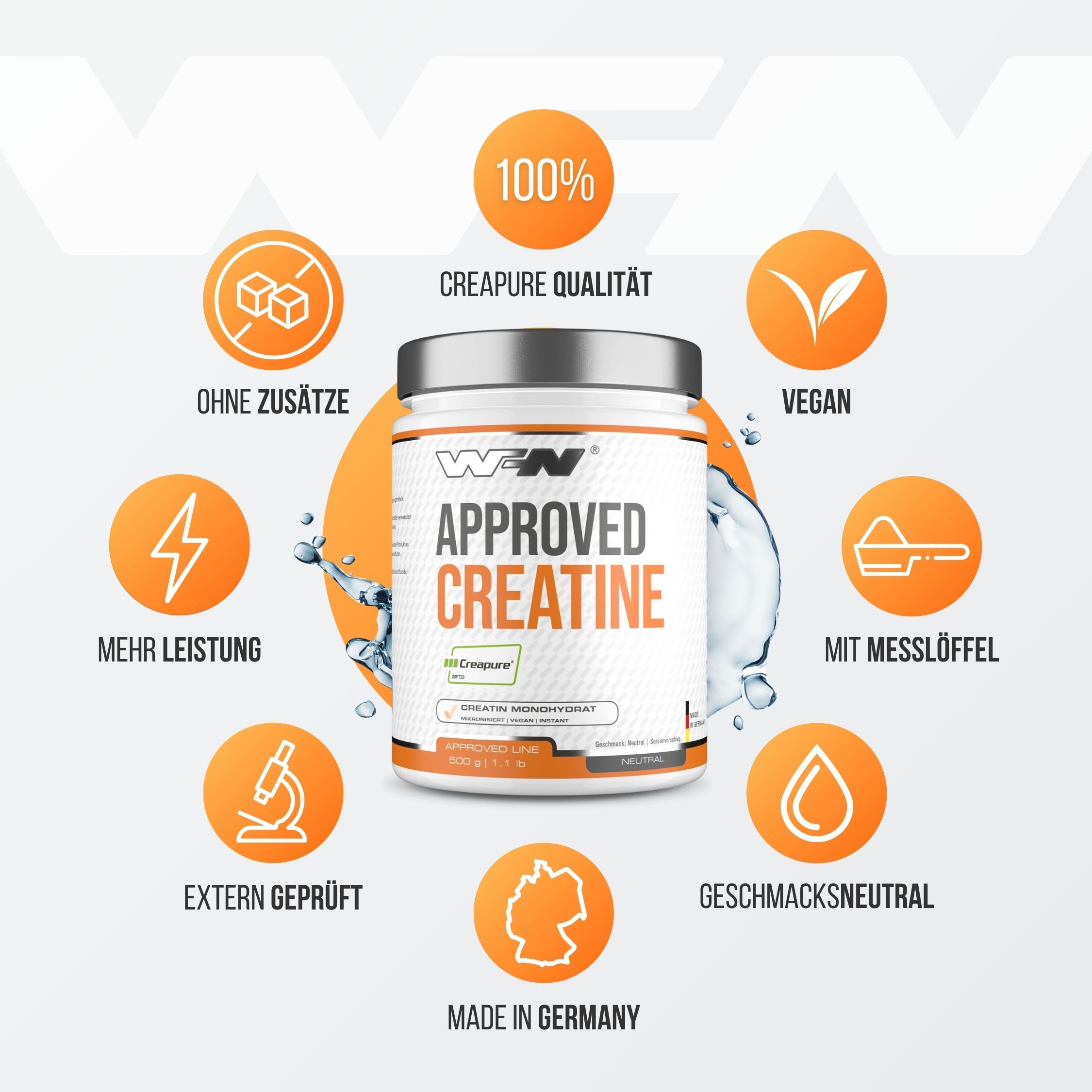 WFN Approved Creatine 500 g - Shop Apotheke