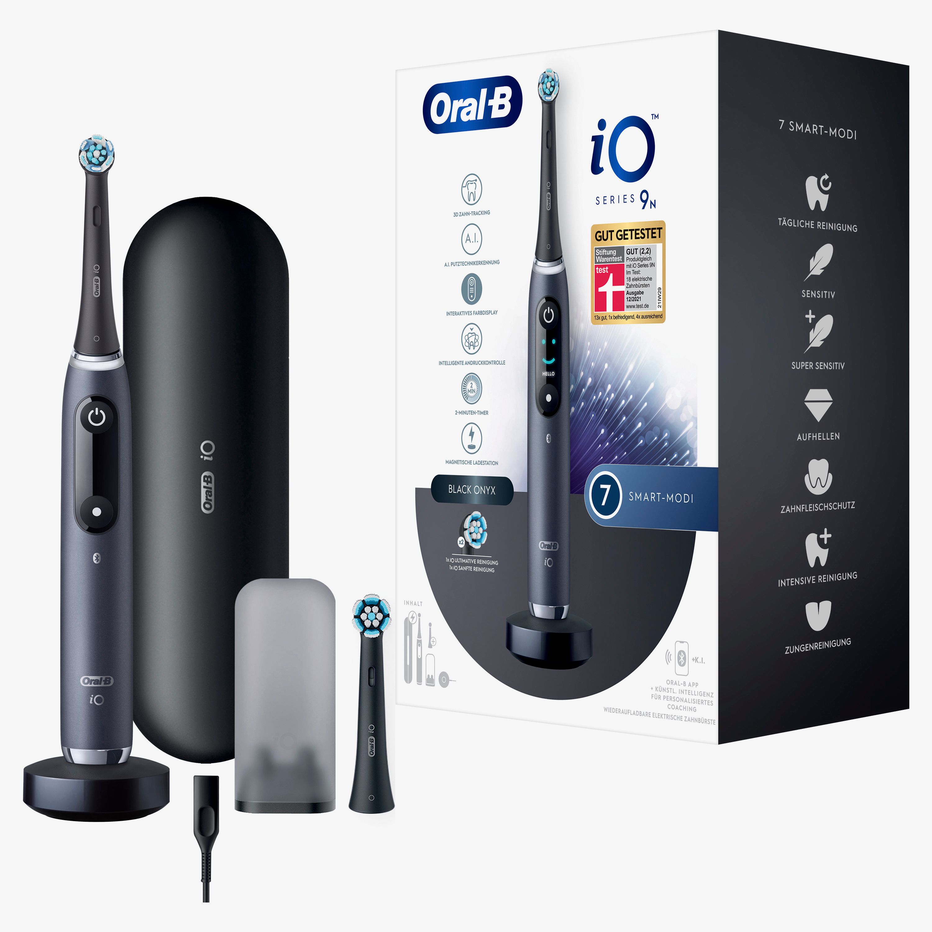 Oral-B - Elektrische Zahnbürste "iO Series 9 + Lade-Reiseetui" in Black Onyx 1 St - shop-apotheke.at