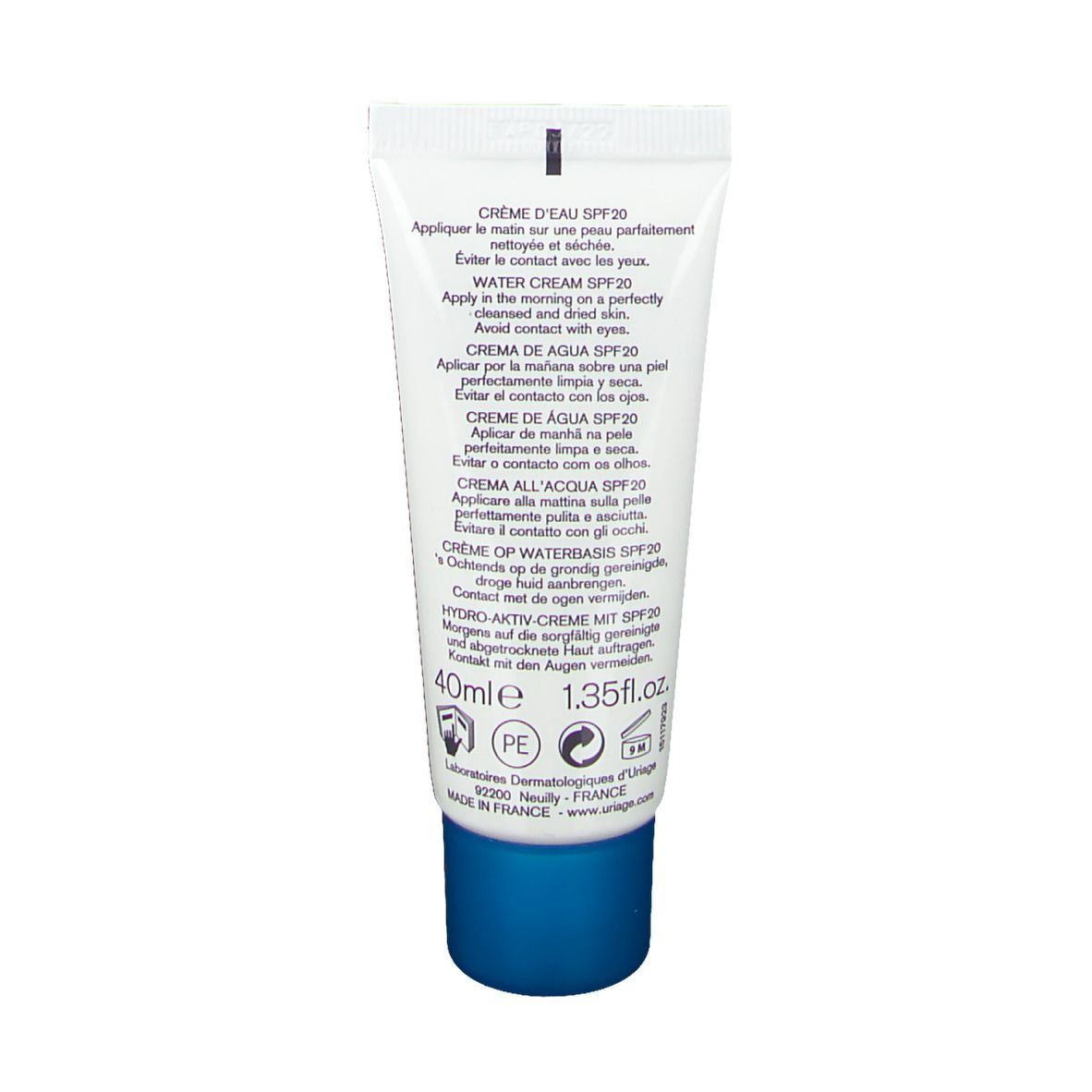 URIAGE EAU THERMALE Water Cream SPF20 / leichte UV-Feuchtigkeitspflege ...