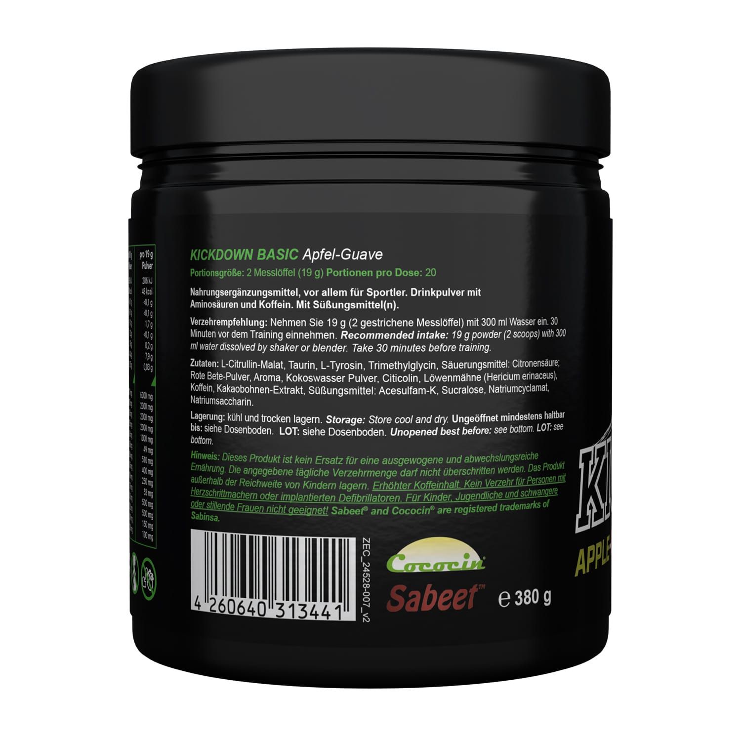 ZEC+ KICKDOWN BASIC Pre Workout Booster 380 g - Shop Apotheke