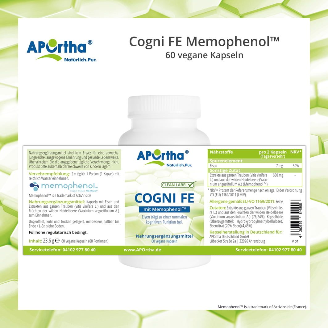 APOrtha® Cogni FE mit Memophenol™ Kapseln 60 St - Shop Apotheke