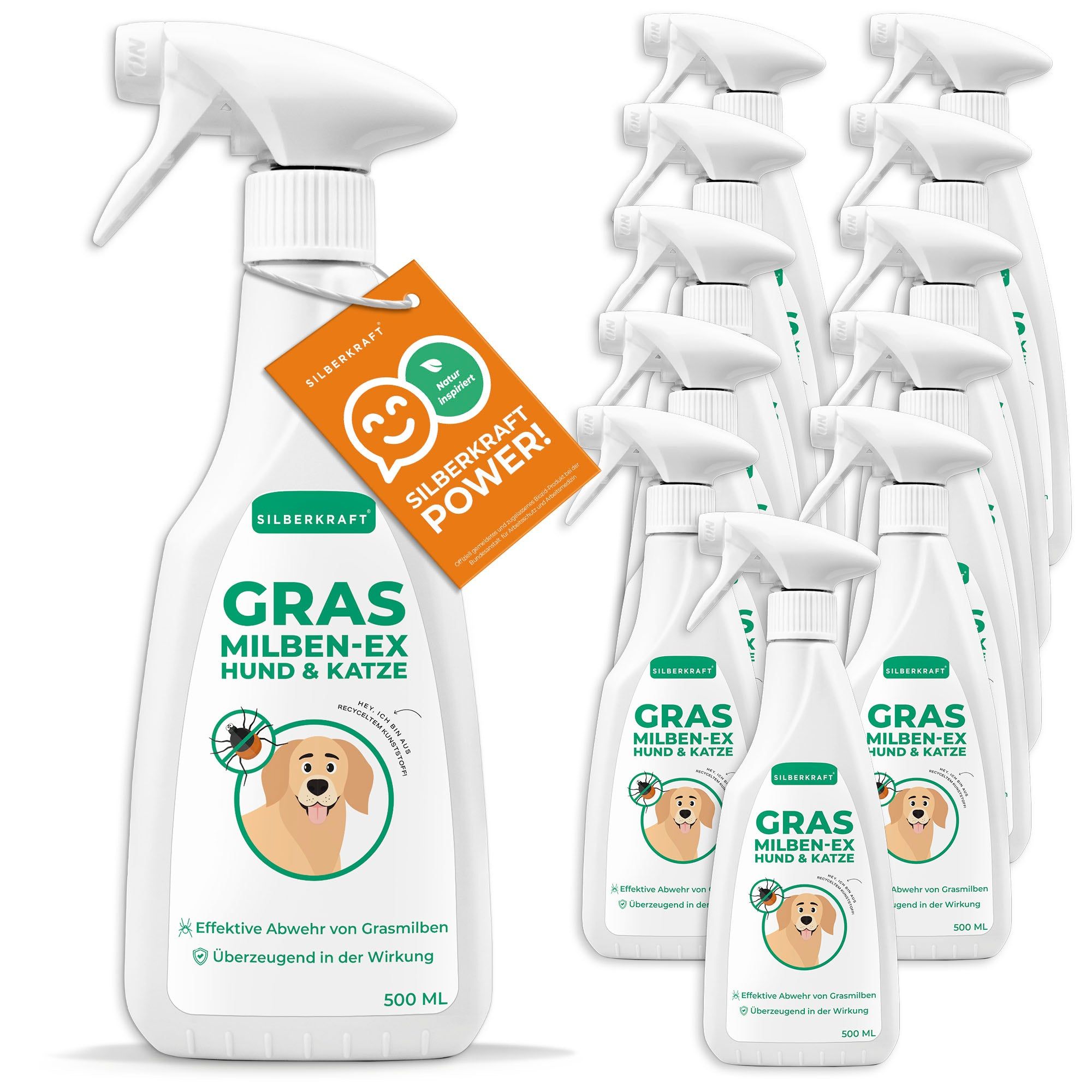 SILBERKRAFT Grasmilben Ex Hund & Katze 12x500 ml - Shop Apotheke