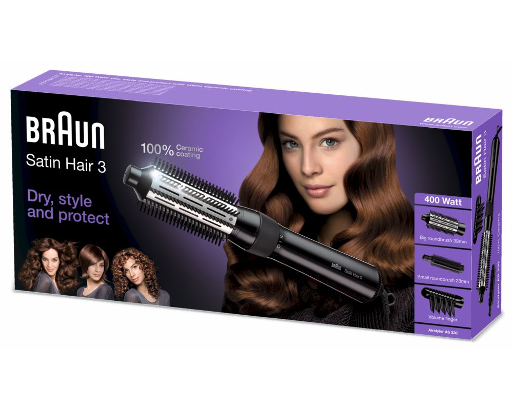 Braun - Elektrische Lockenbürste "Satin Hair 3 AS 330 Big Brush, small ...